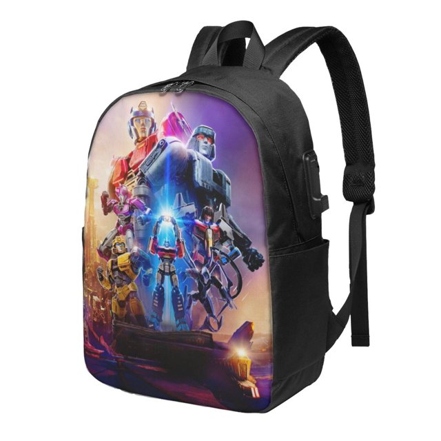 Transformers Backpack Cartoon 17 Inch Laptop Bags Bookbag with USB ...