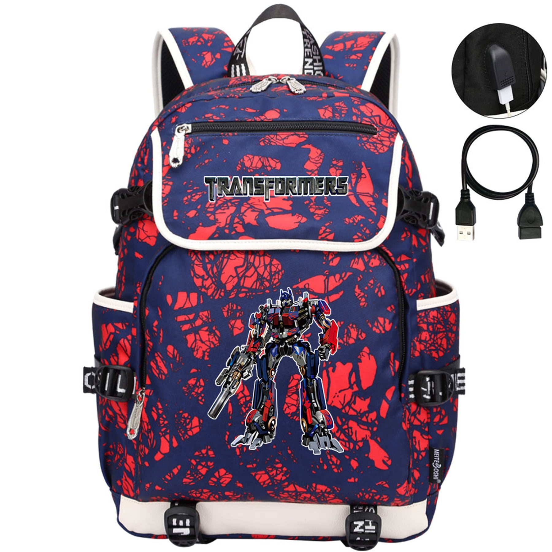 Transformers Backpack Optimus Prime Bookbag Multifunctional Travel ...