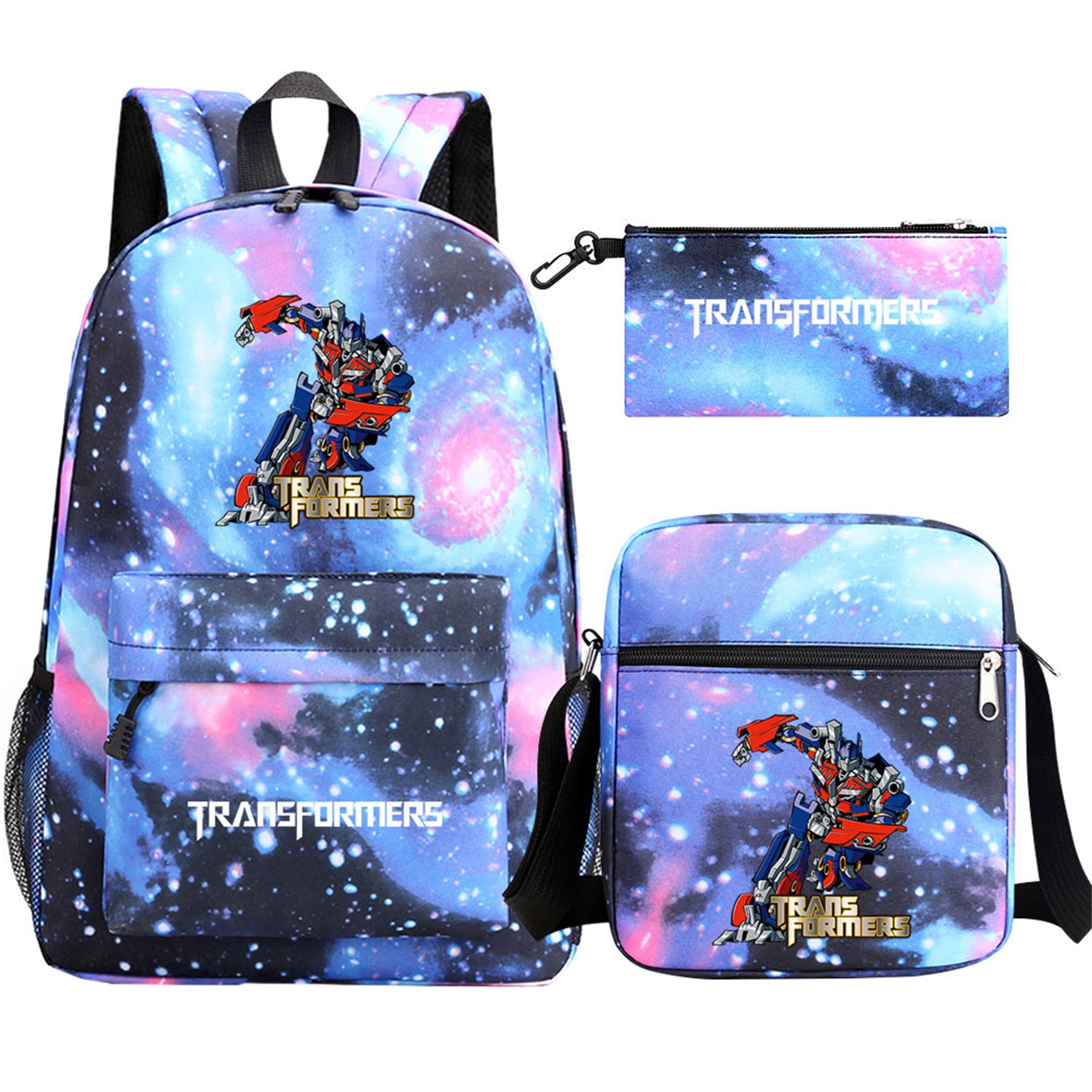 Transformers Backpack Optimus Prime Graphic Knapsack Student 3 in 1 ...