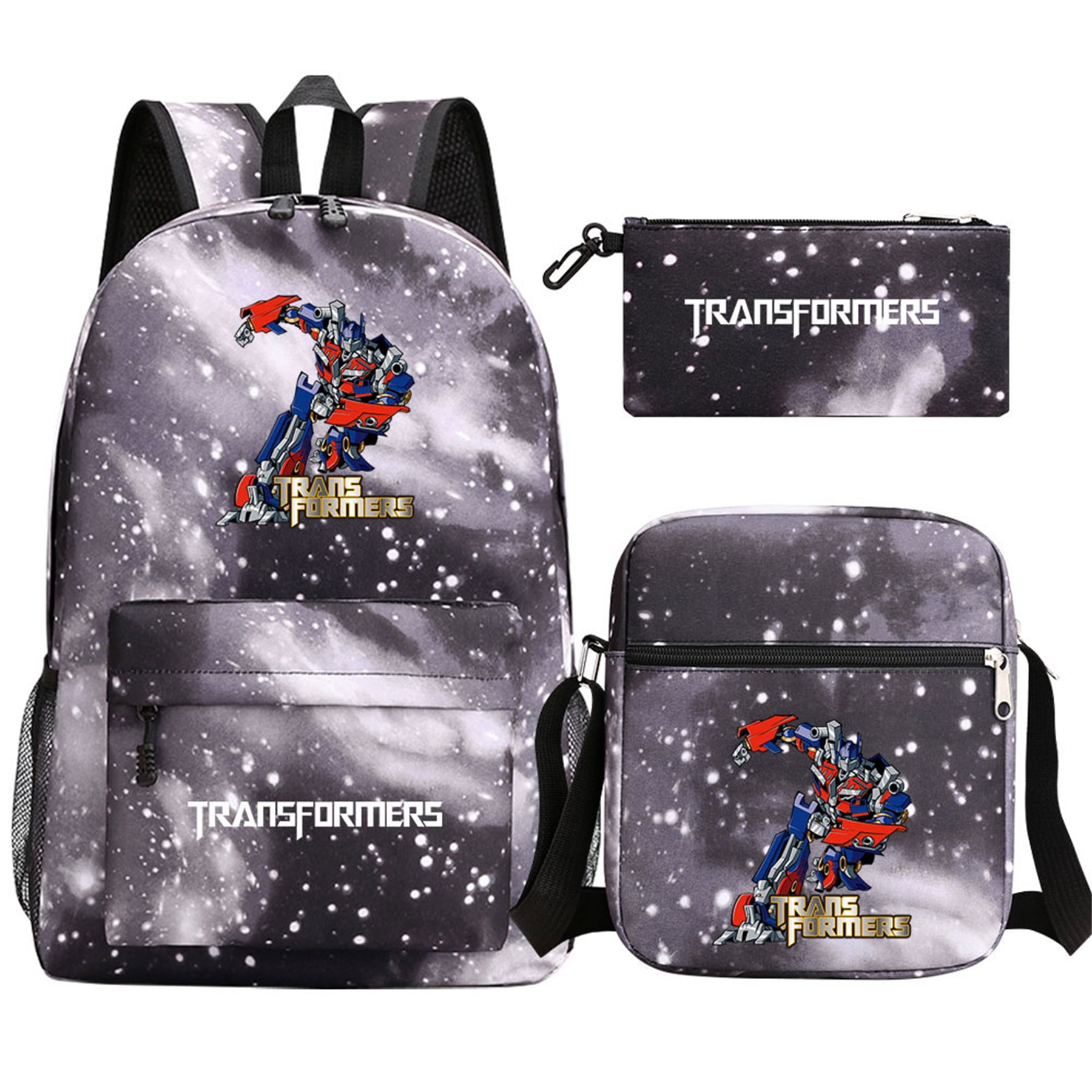 Transformers Backpack Optimus Prime Graphic Knapsack Student 3 in 1 ...