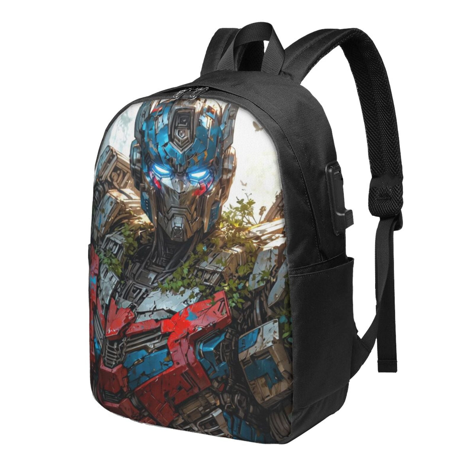 Transformers Backpack with USB Charging Port, 17 Inch Laptop Backpack ...