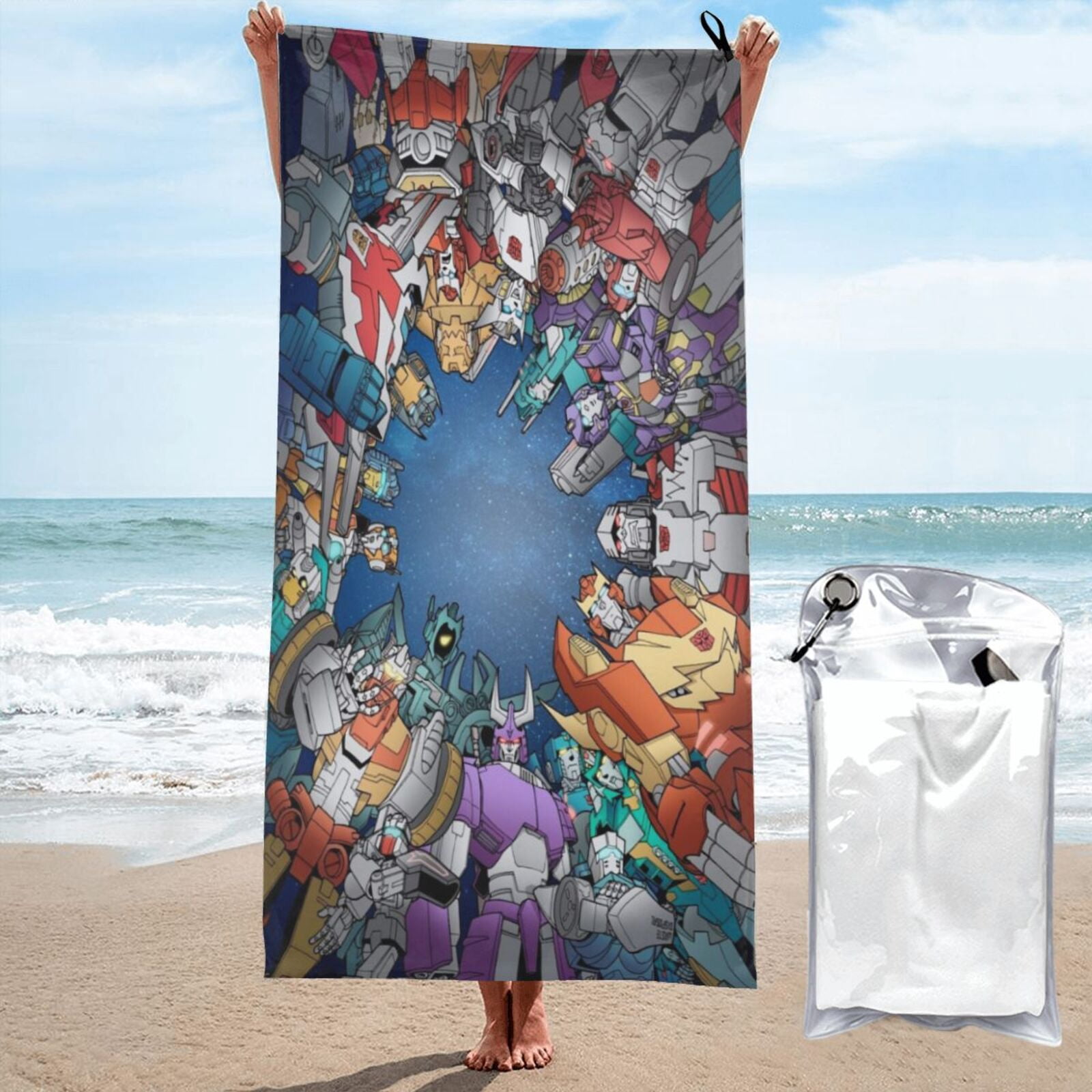 Transformers Beach Towel Absorbent Quick Dry Towels For Travel ...
