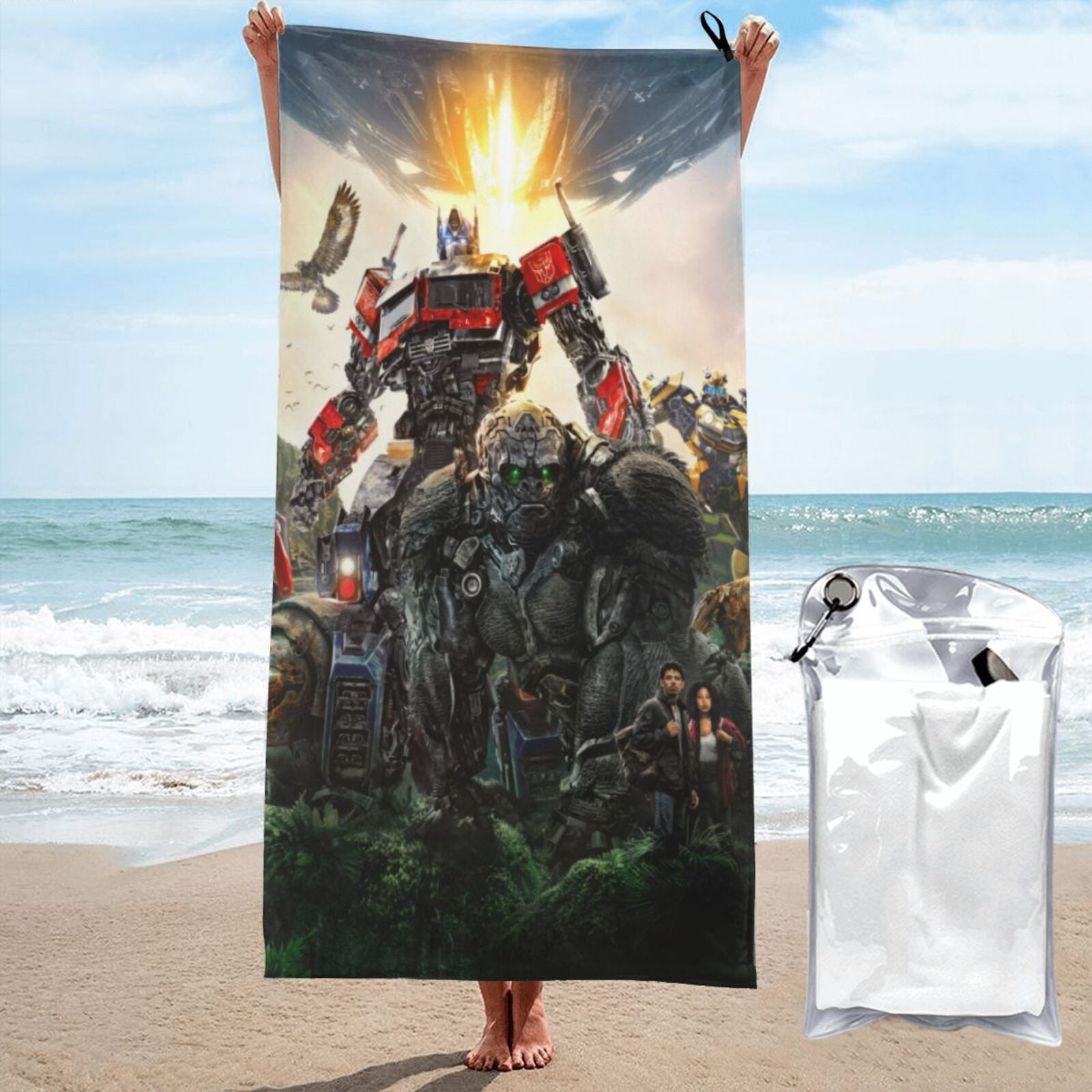 Transformers Beach Towel Absorbent Quick Dry Towels For Travel ...