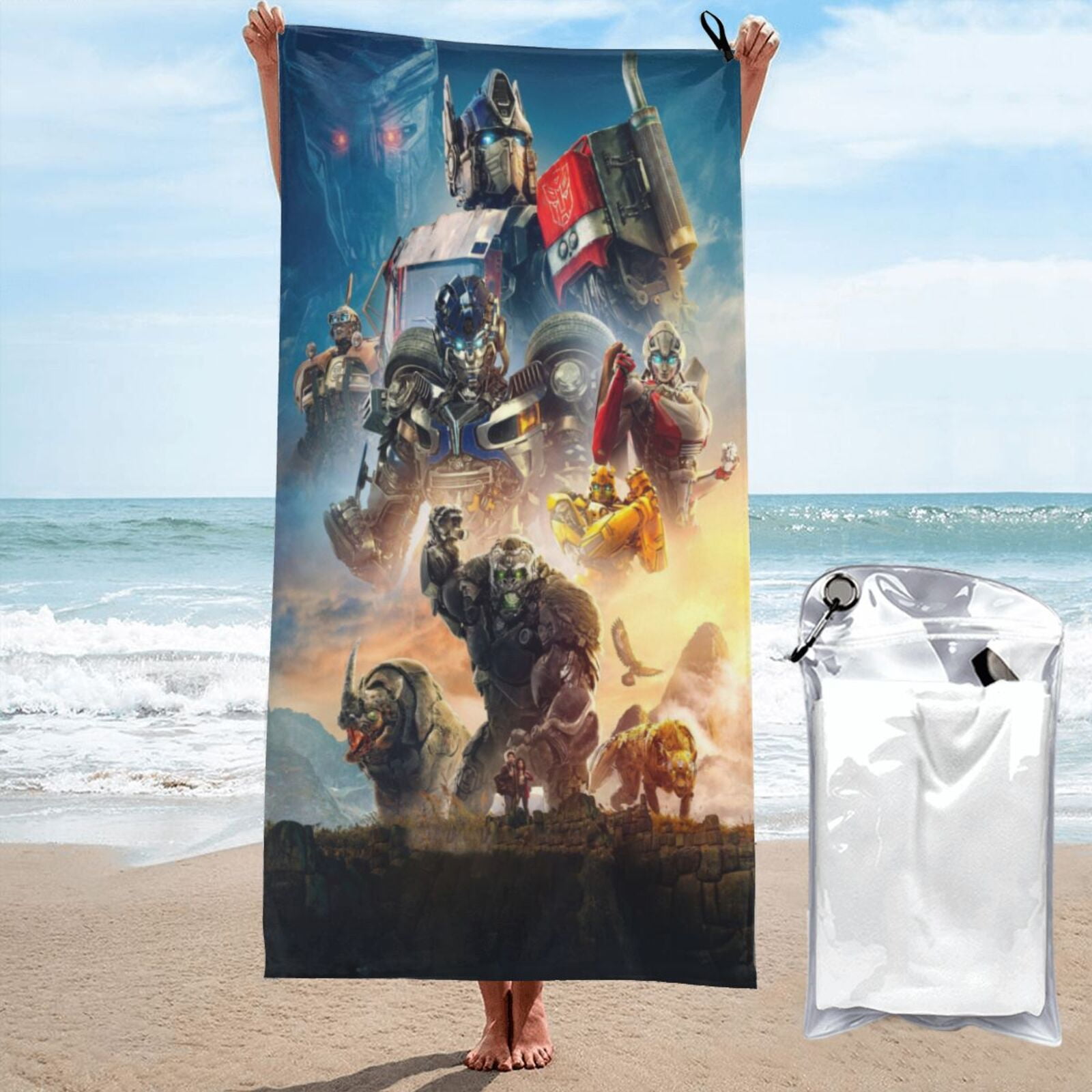 Transformers Beach Towel Absorbent Quick Dry Towels For Travel ...