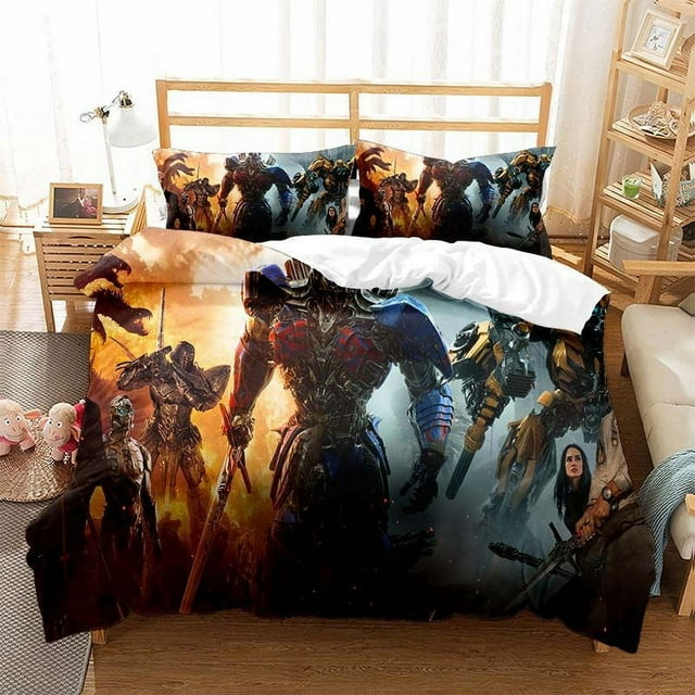 Transformers Bedding Comforter Cover Set for Girls and boys, Soft ...