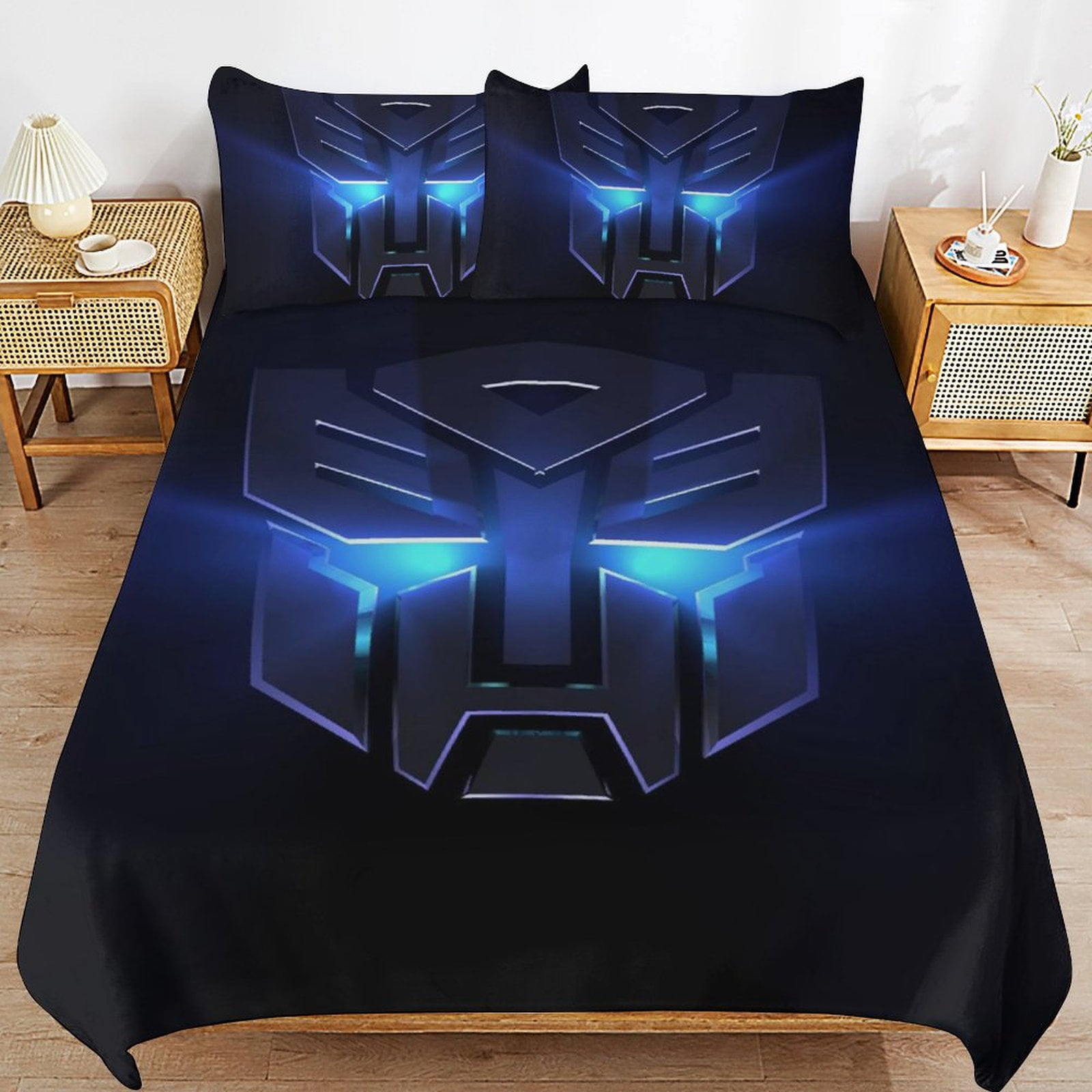 Transformers Bedding Set Anime Bedding Set Cartoon Duvet Cover Set with ...
