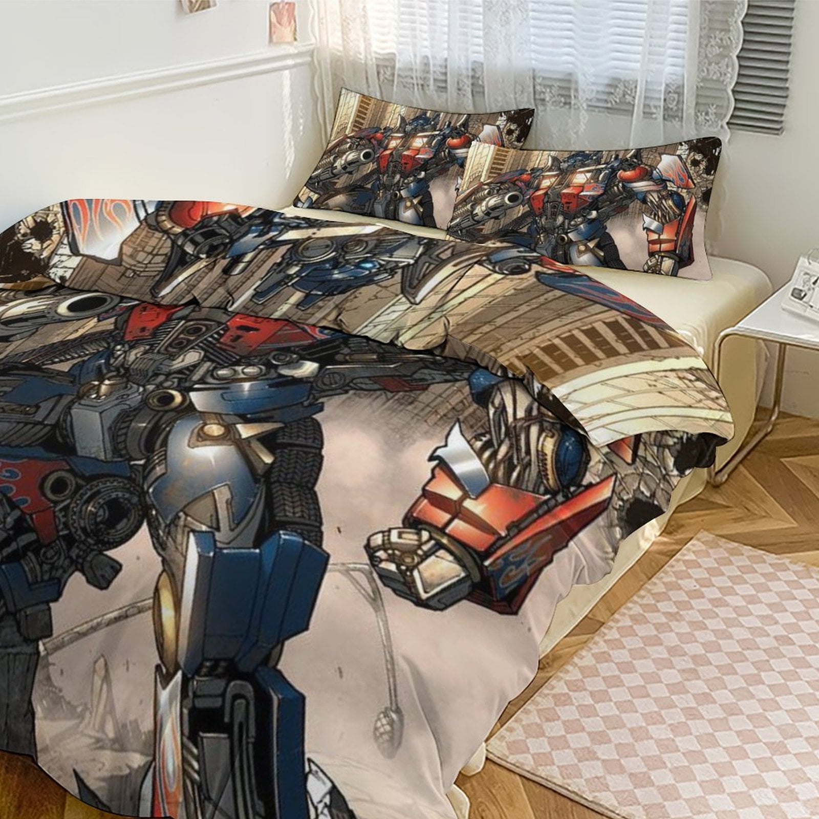 Transformers Bedding Set Anime Three-piece for Boys Girls Teens Full ...