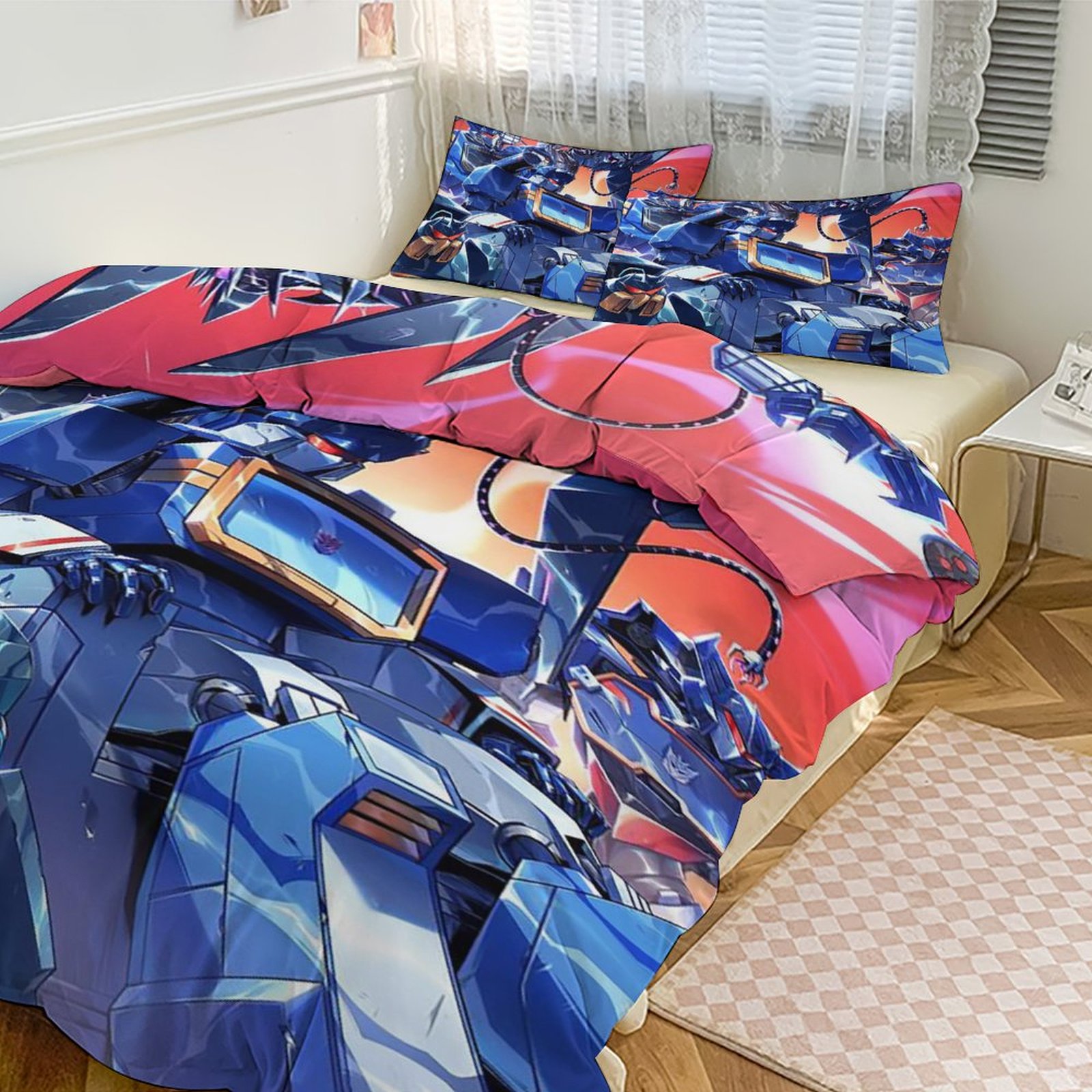 Transformers Bedding Set Anime Three-piece for Boys Girls Teens King ...