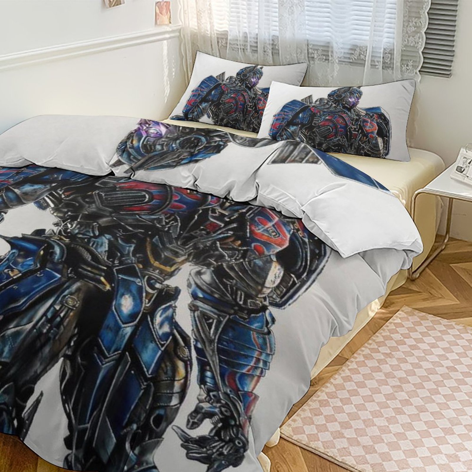 Transformers Bedding Set Anime Three-piece for Boys Girls Teens King ...
