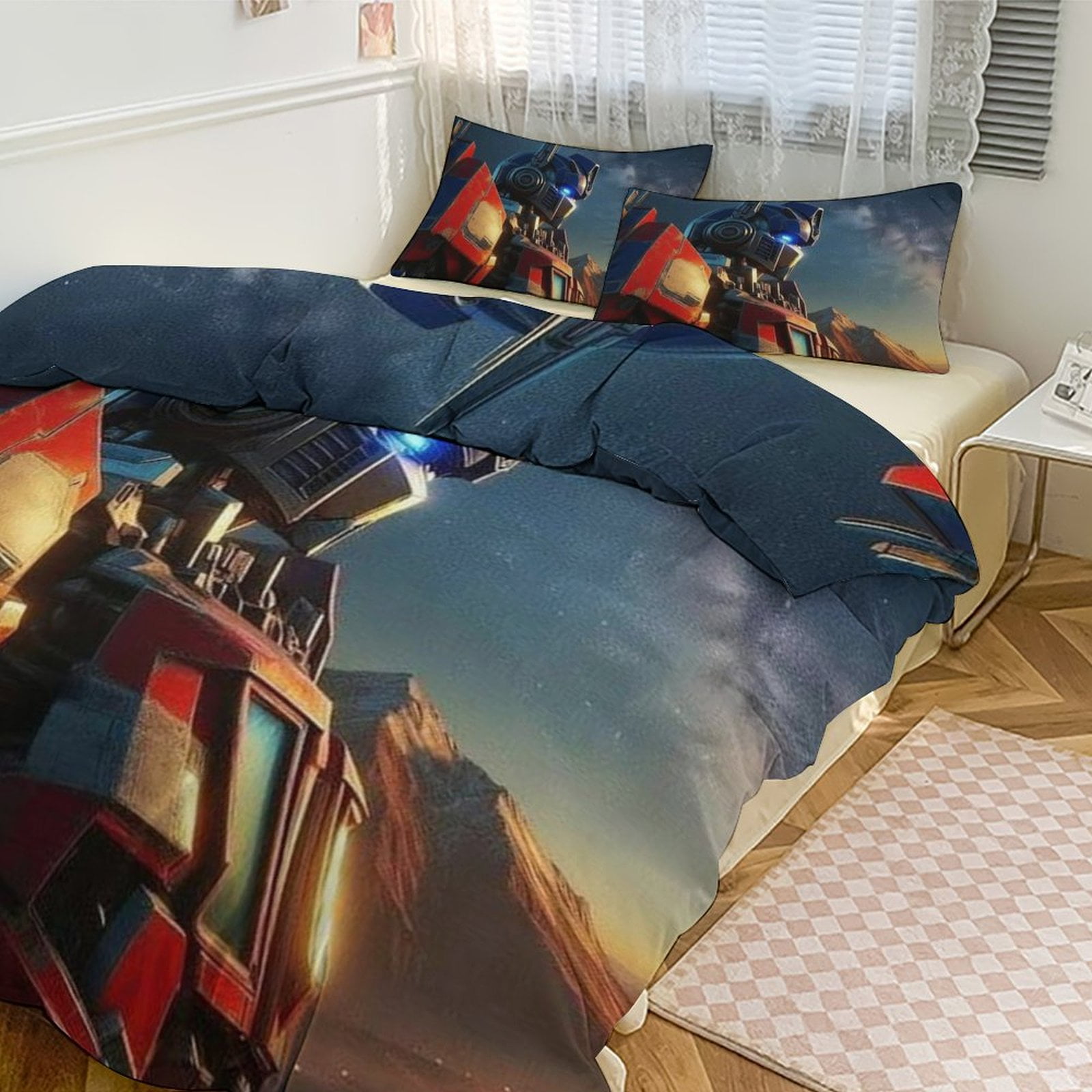 Transformers Bedding Set Anime Three-piece for Boys Girls Teens Queen ...