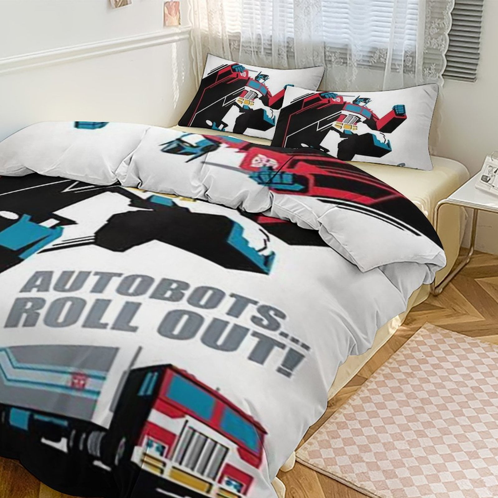 Transformers Bedding Set Anime Three-piece for Boys Girls Teens Twin ...