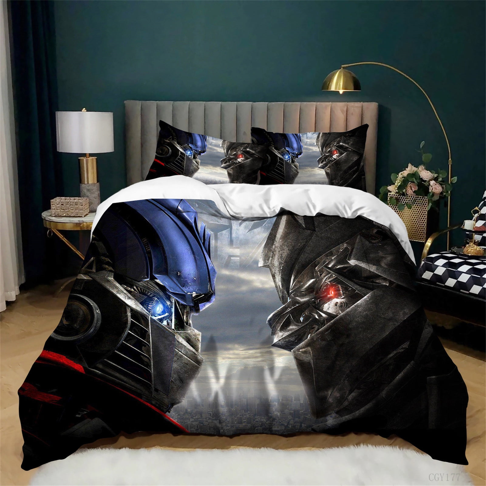 Transformers Bedding Set Bumblebee Optimus Prime Duvet Cover Set 3 ...