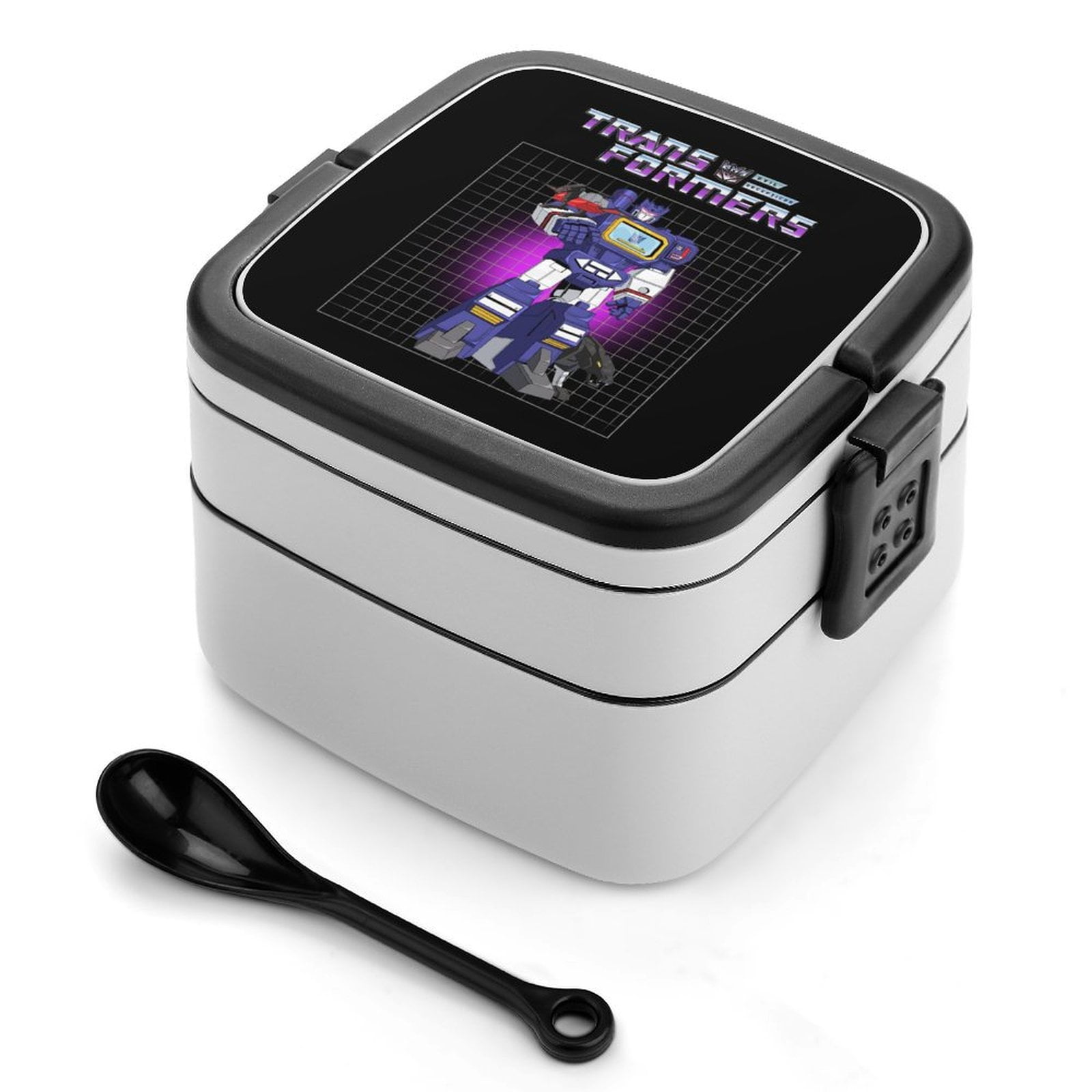 Transformers Bento Box Double Layer Lunch Box with Spoon And Handle ...