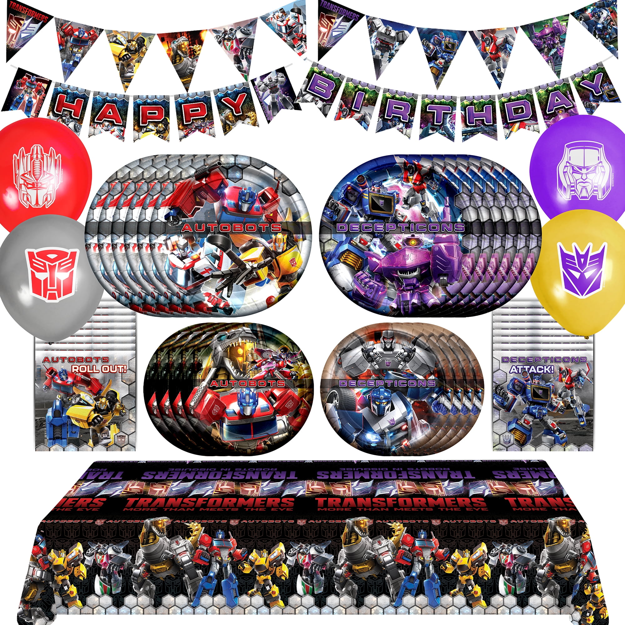 Transformers Birthday Decorations Complete Set for 32 Guests - Walmart.com