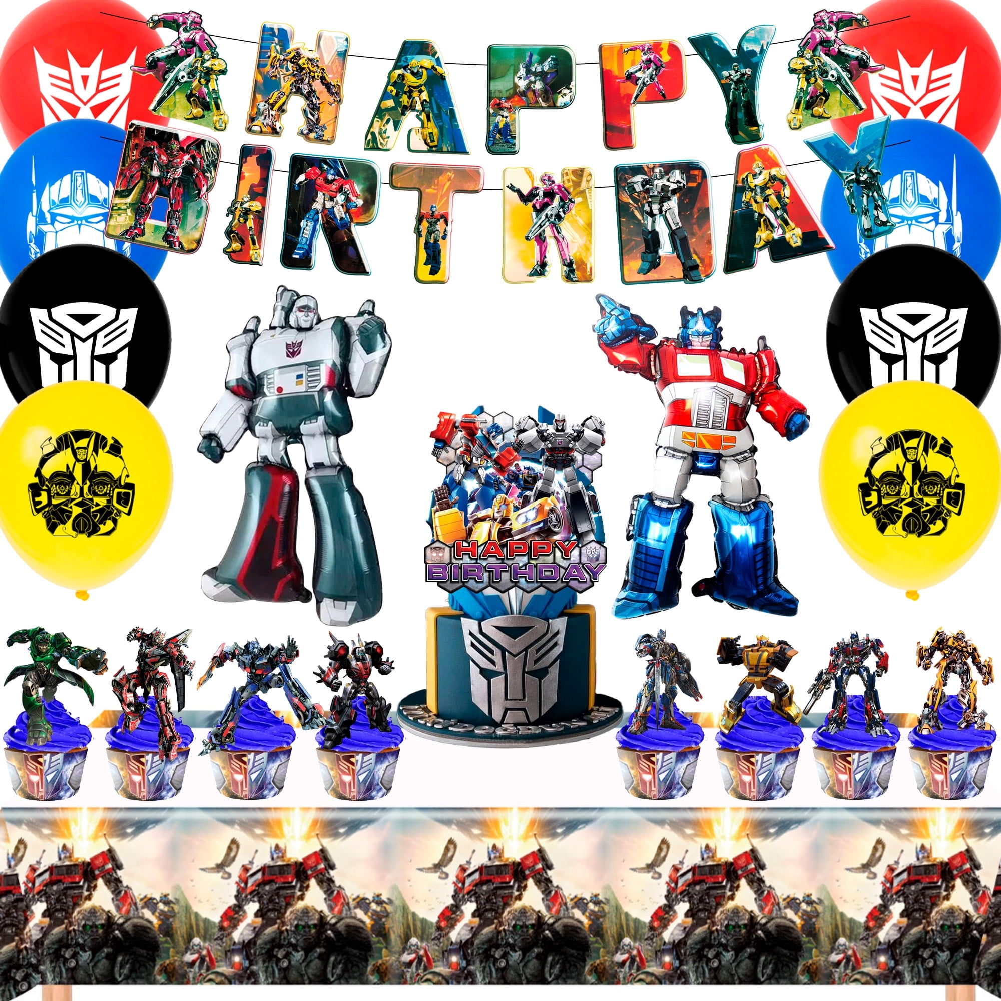Transformers Birthday Party Supplies, 29Pcs Transformers Party ...