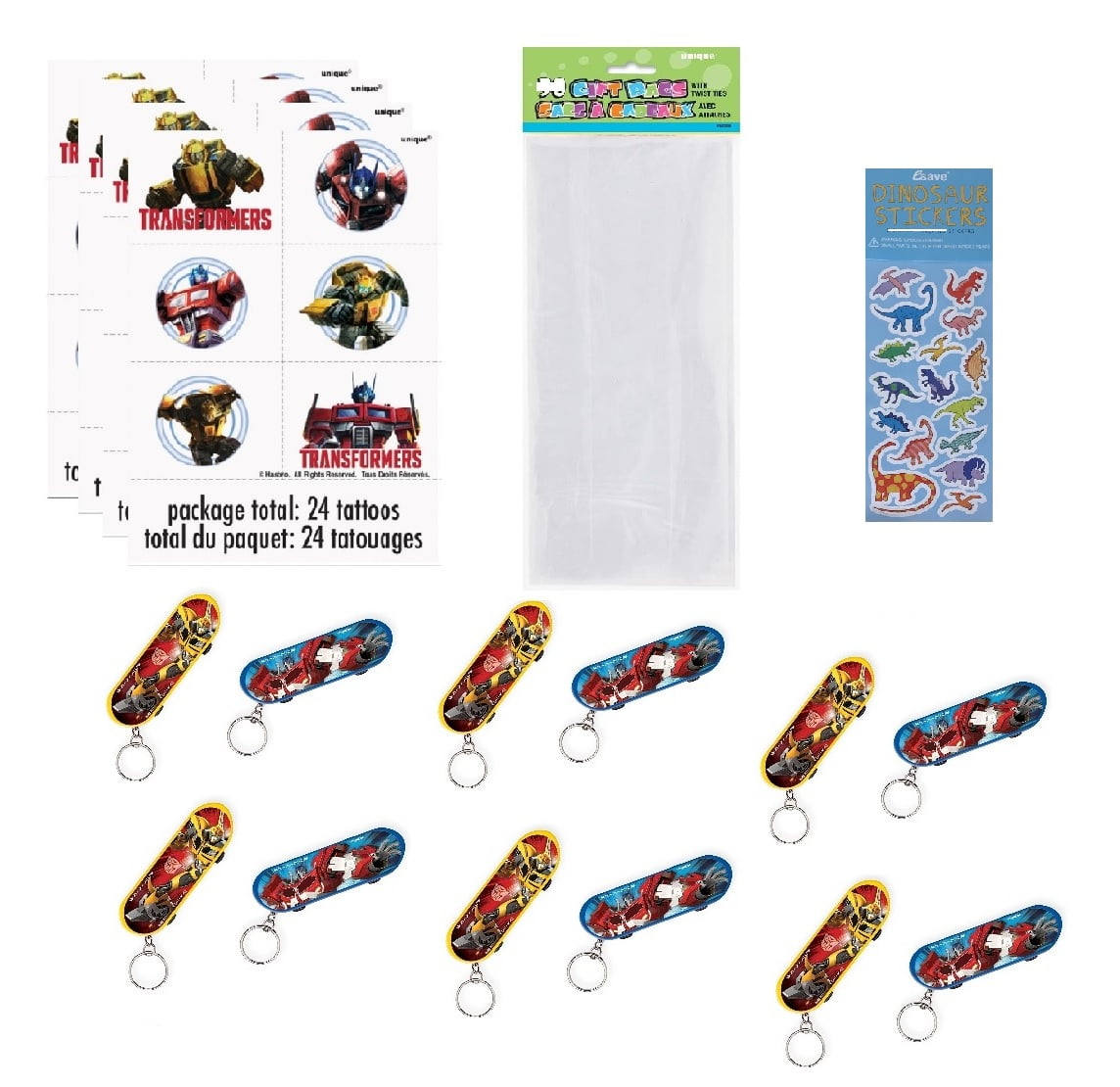 Transformers Birthday Party Supplies Bundle includes 25 Clear Cello ...