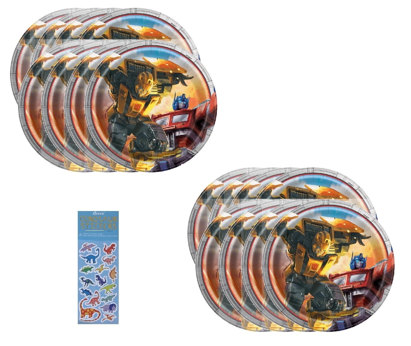 Transformers Birthday Party Supplies Bundles 16 Dessert Paper Plates ...