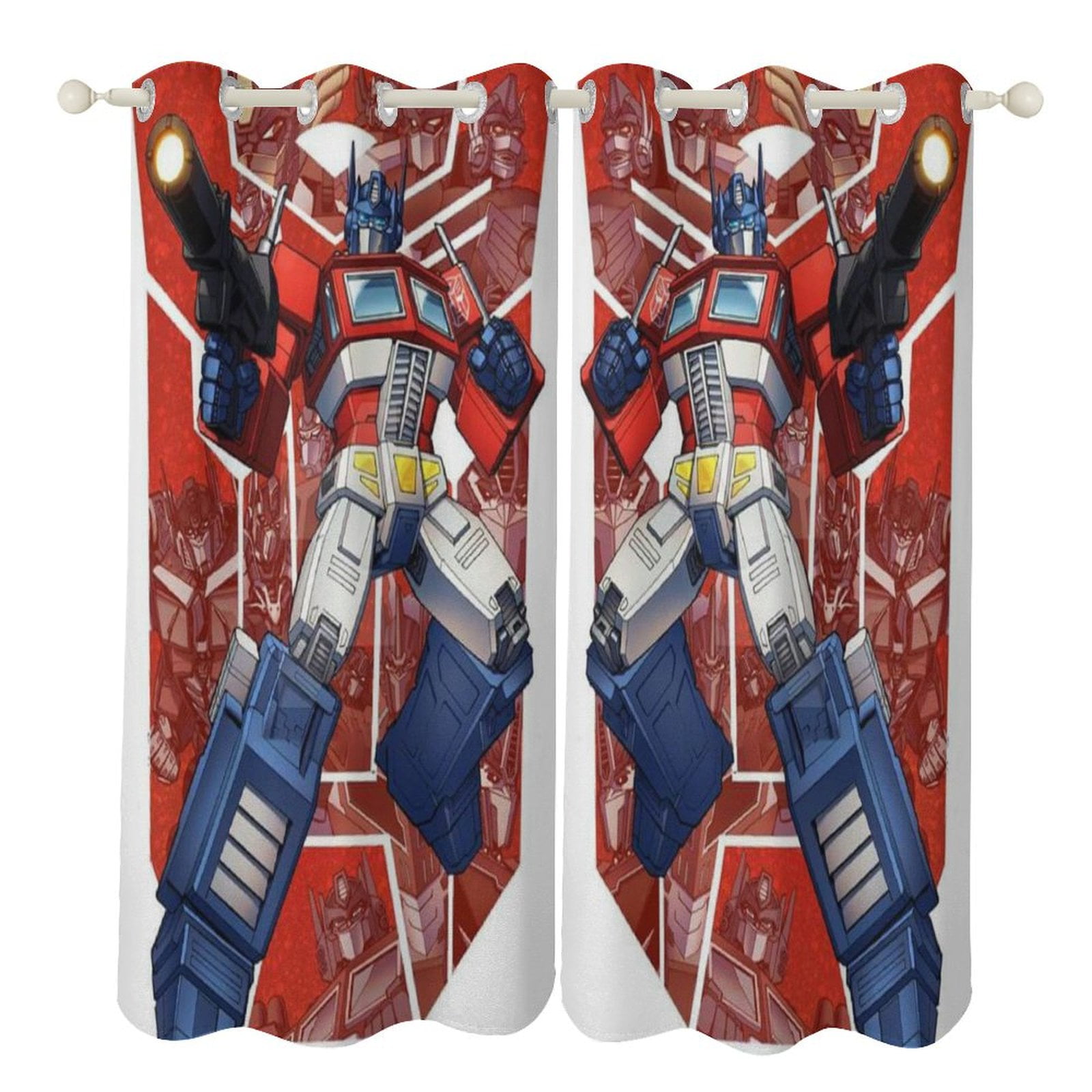Transformers Blackout Curtains, Cartoon Window Drapes for Boys Bedroom ...