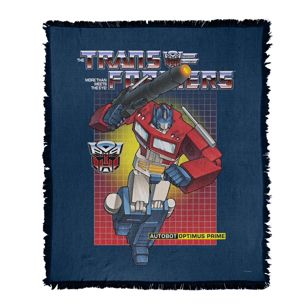 Transformers Blanket, 50'x60' Optimus Prime Woven Tapestry Cotton Blend ...
