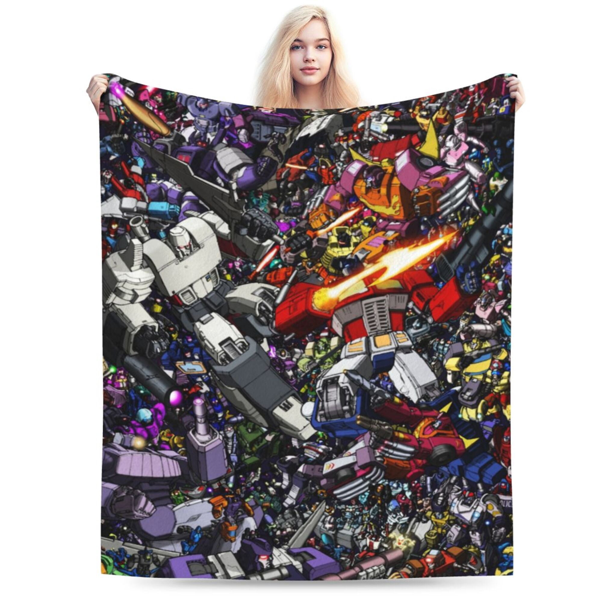 Transformers Blanket, Super Soft Throw Blanket, Cozy Flannel Blankets ...