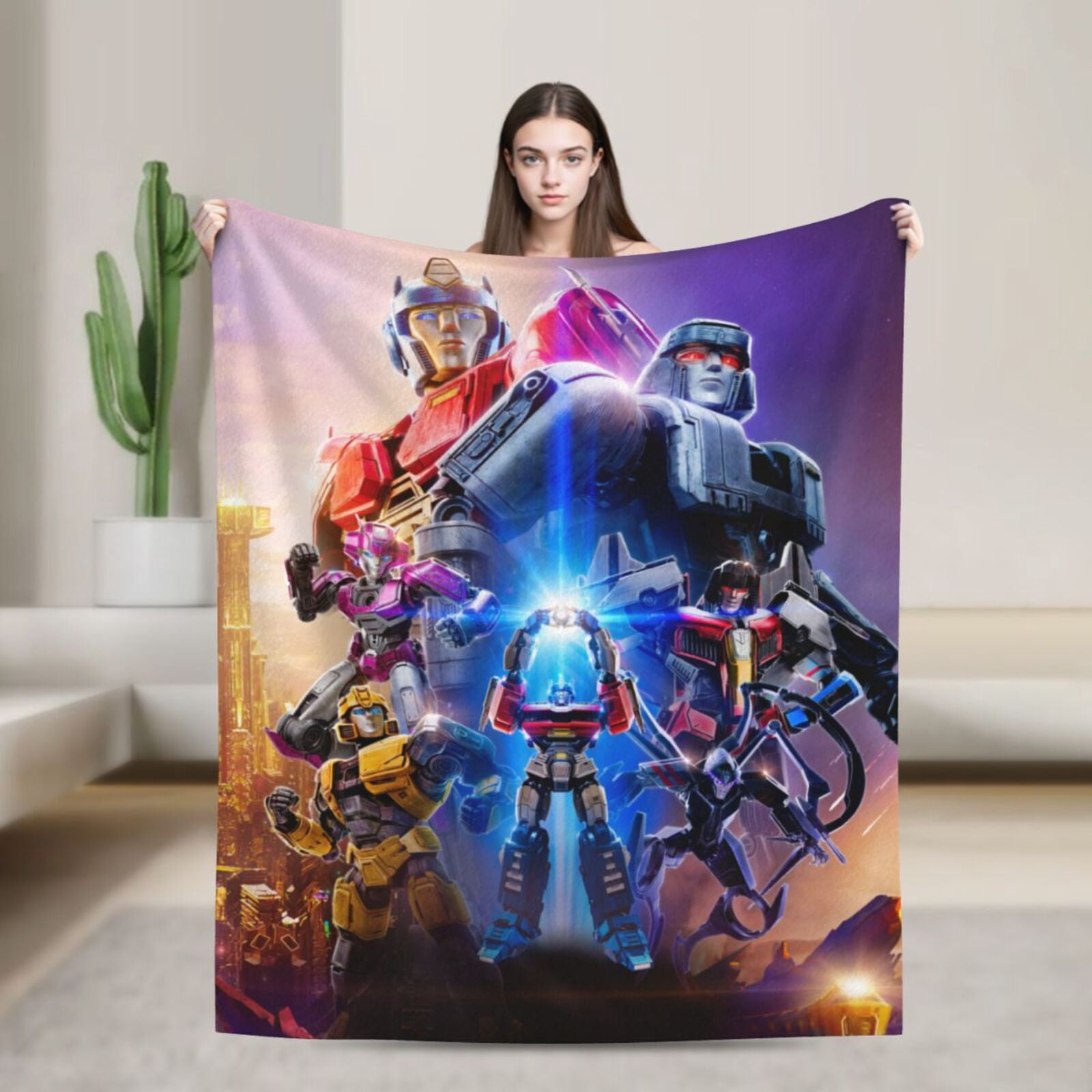 Transformers Blanket, Super Soft Throw Blanket for Bed Couch Sofa, Cozy ...