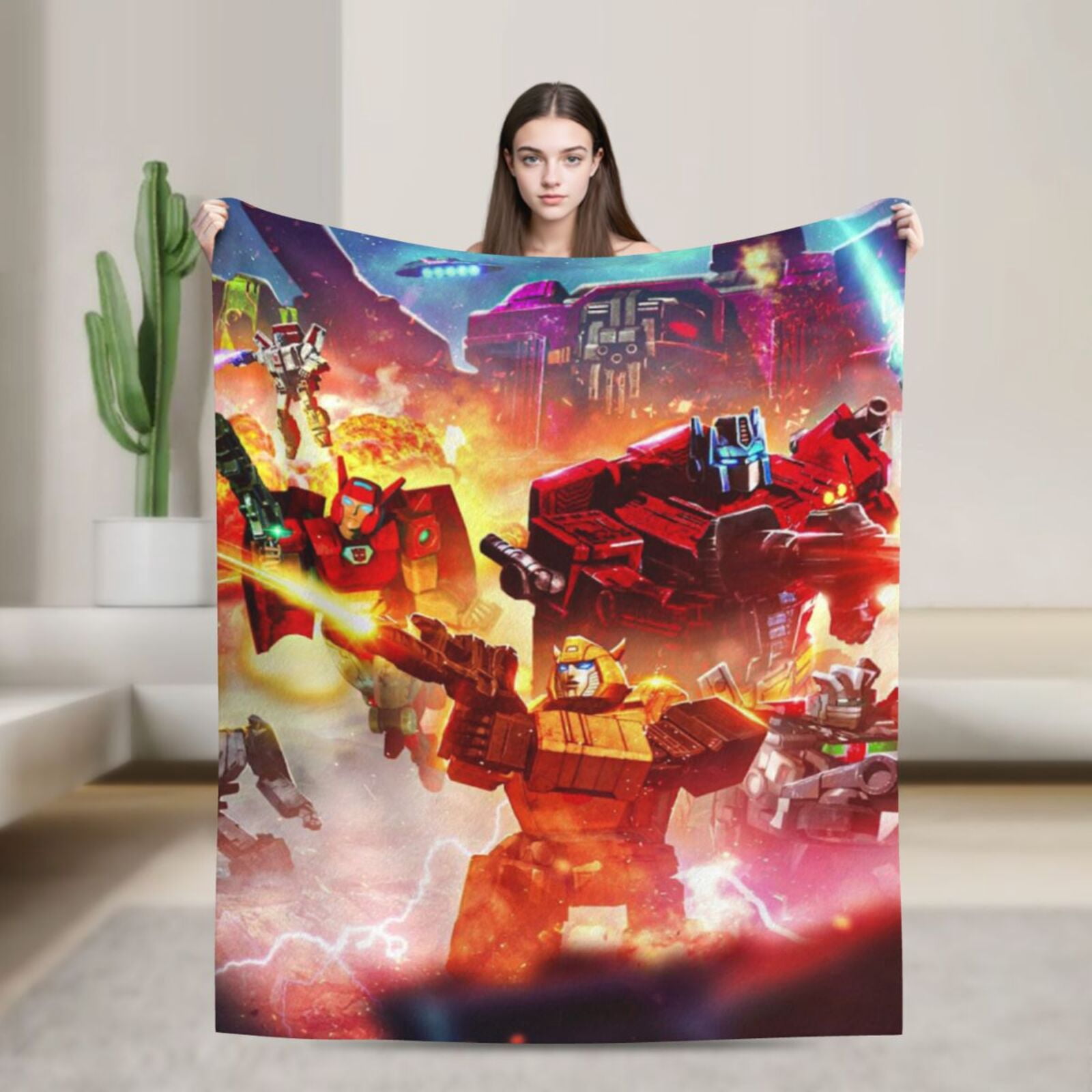 Transformers Blanket, Super Soft Throw Blanket for Bed Couch Sofa, Cozy ...