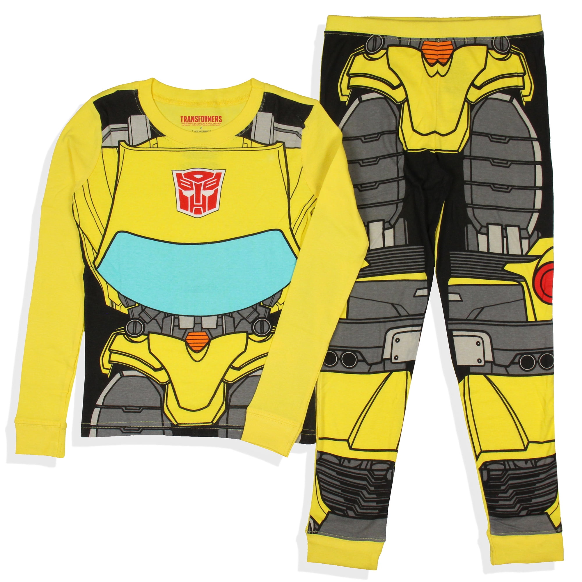 Transformers Boy's 2 Piece Sleepwear Bumblebee Character Tight Fit Long ...