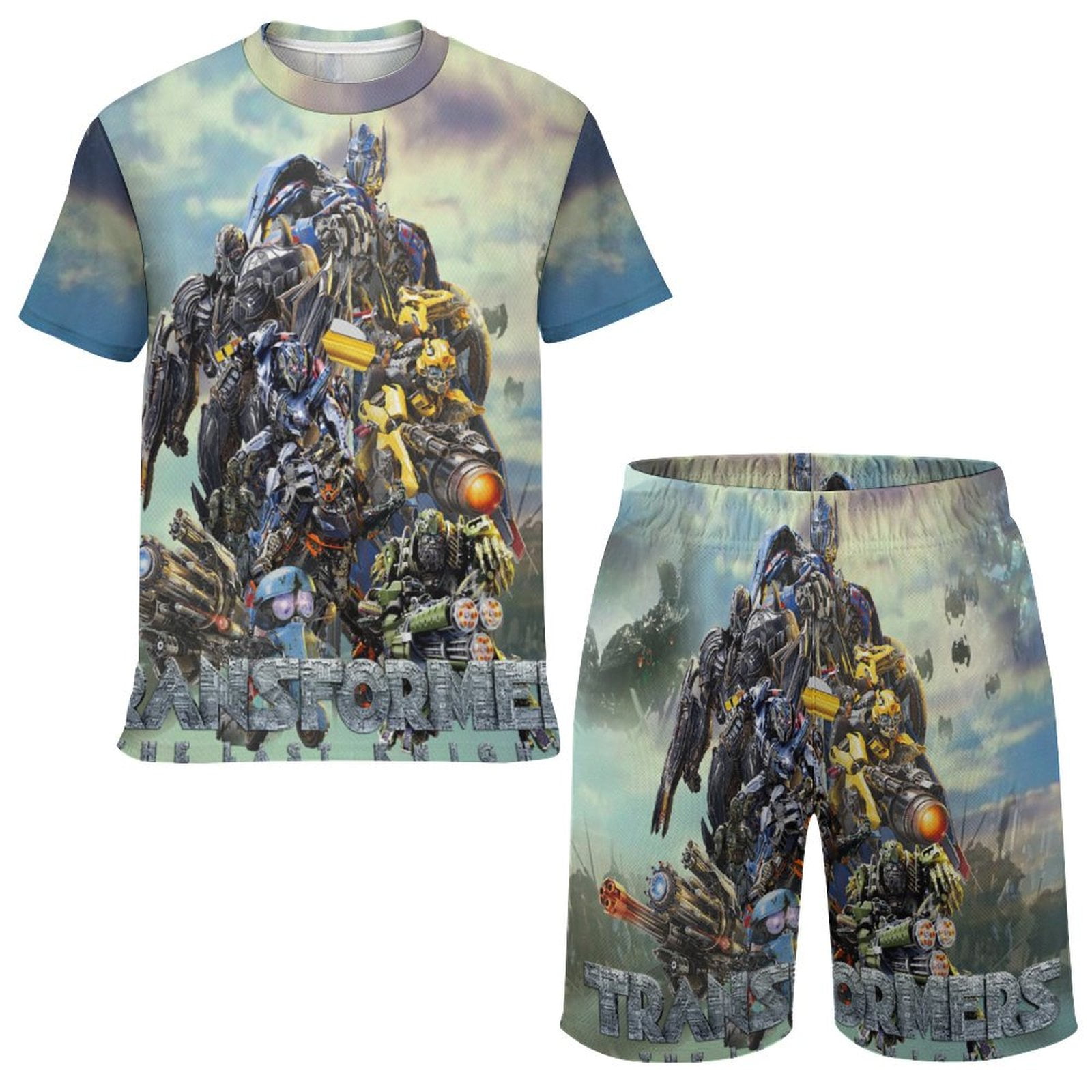 Transformers Boys Girls Short Sleeve Mesh T-Shirt And Shorts Outfit Set ...