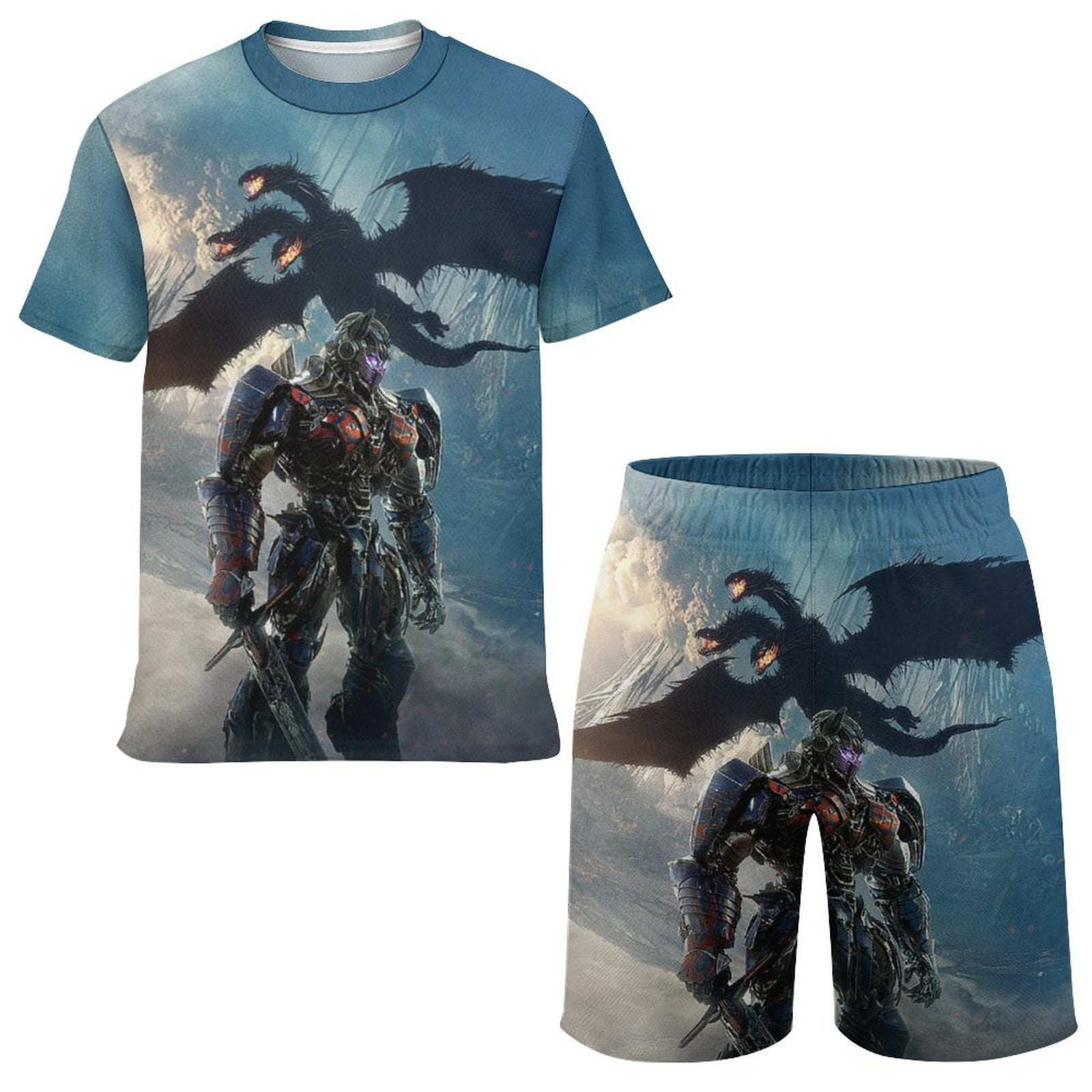 Transformers Boys Girls Short Sleeve Mesh T-Shirt And Shorts Outfit Set ...