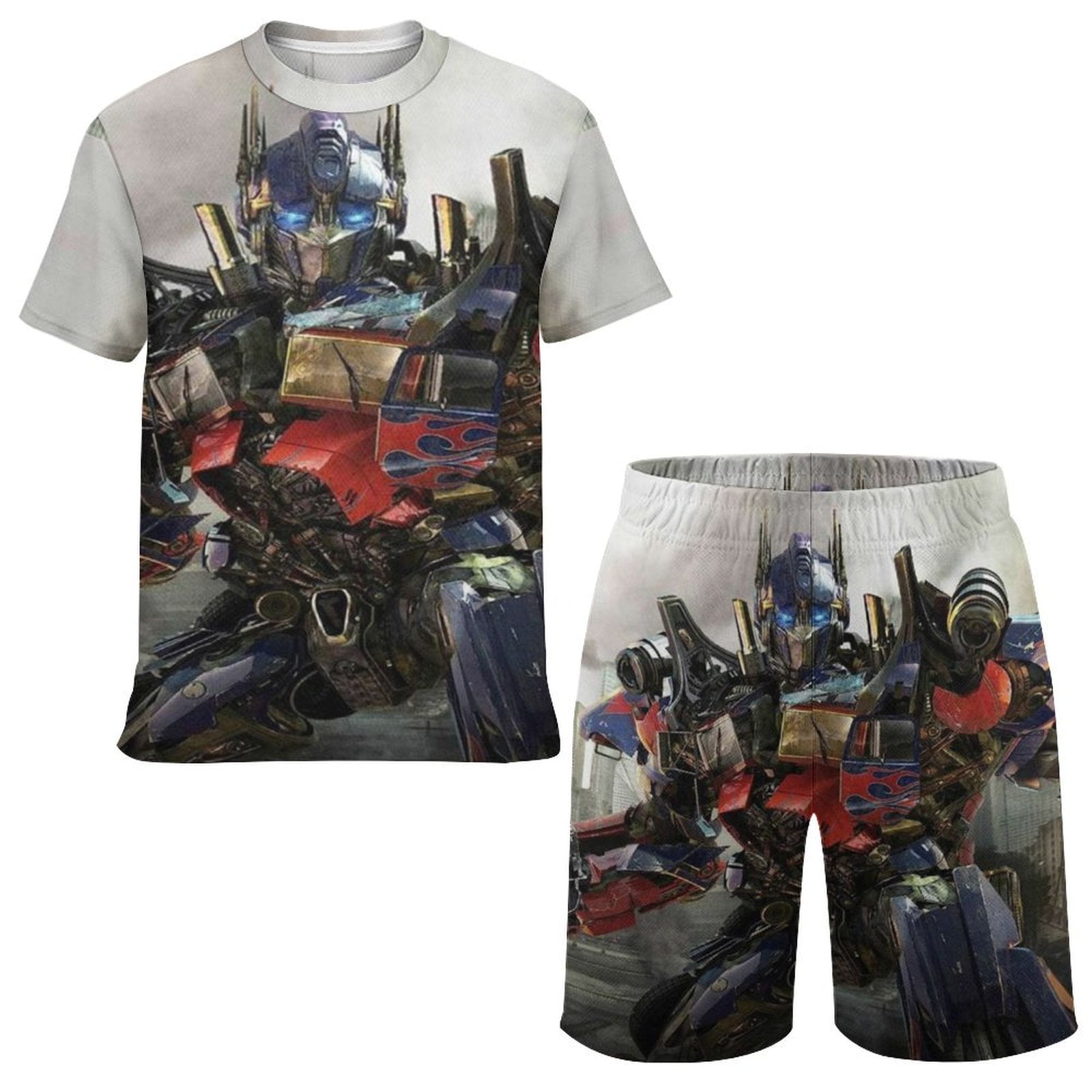 Transformers Boys Girls Short Sleeve Mesh T-Shirt And Shorts Outfit Set ...