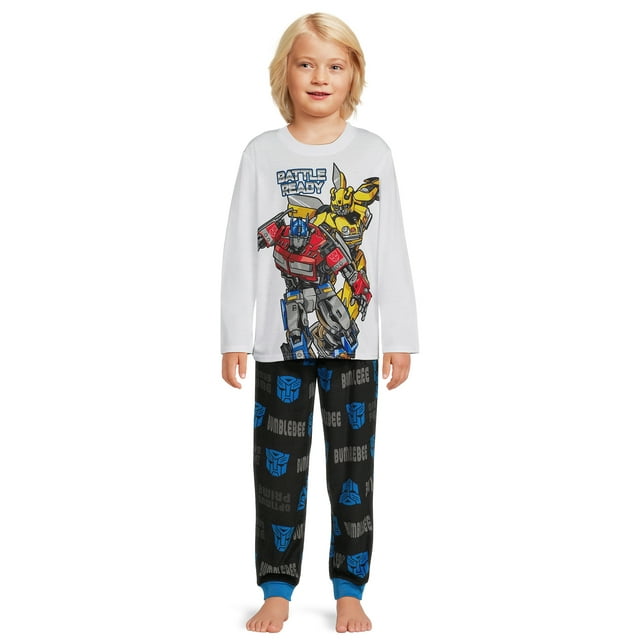 Transformers Boys’ Long Sleeve and Jogger Pant Pajama Set, 2-Piece Set ...