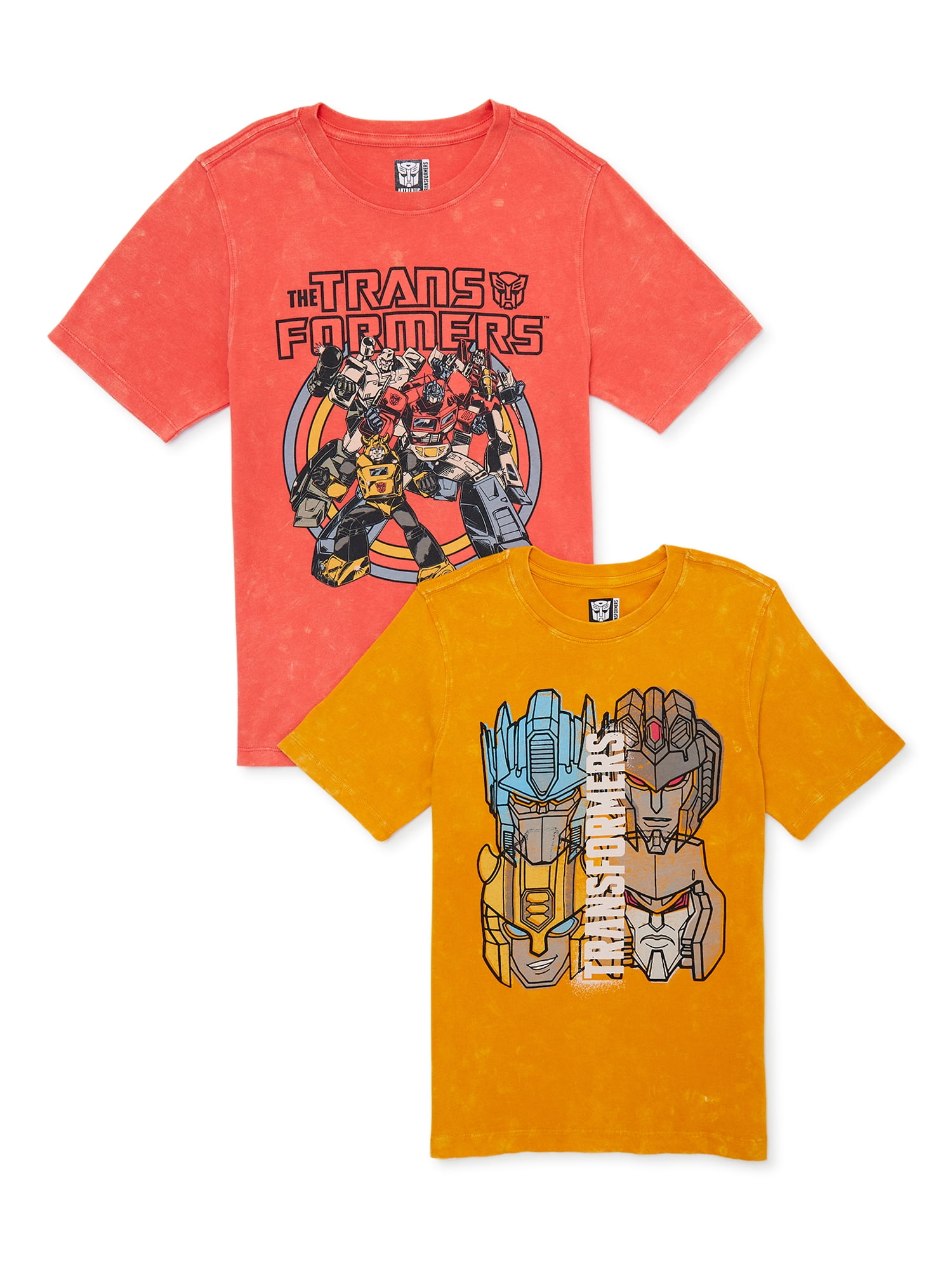 Transformers Boys Optimus Prime Graphic T-Shirts, 2-Pack, Sizes 4-18 ...