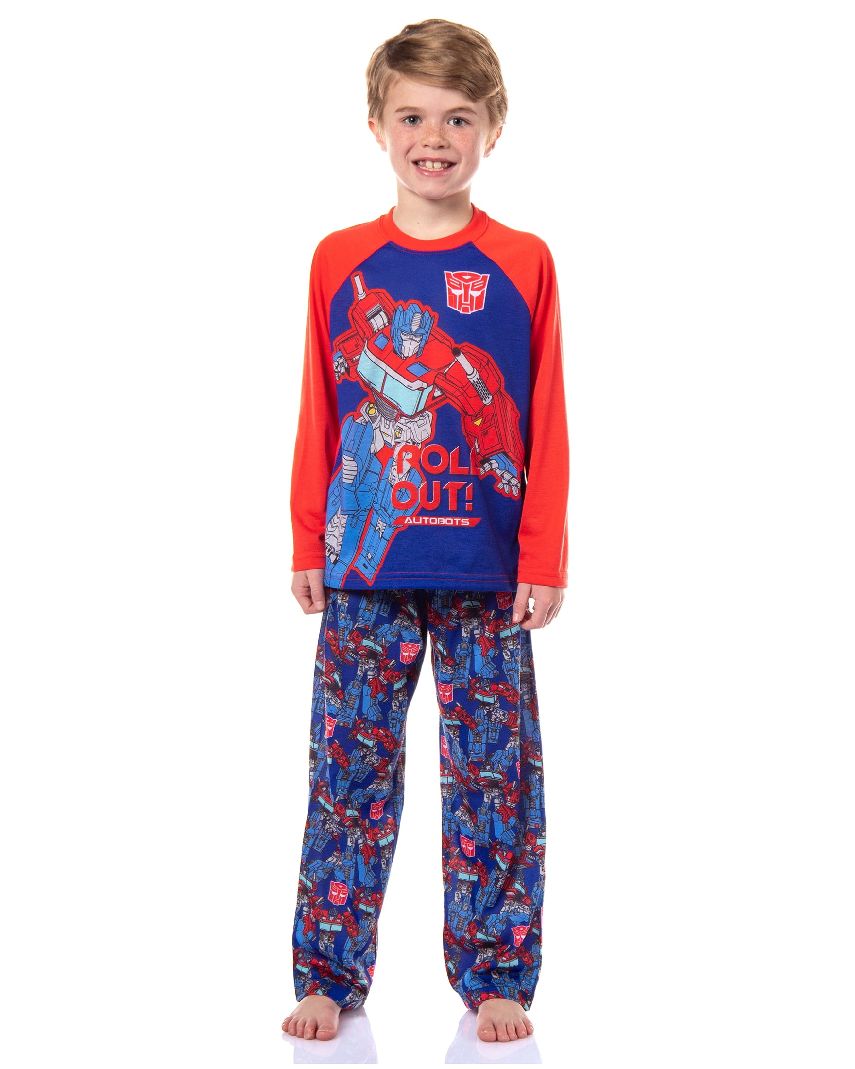 Transformers Boys' Optimus Prime Roll Out Autobots 2 Piece Long Sleeve ...
