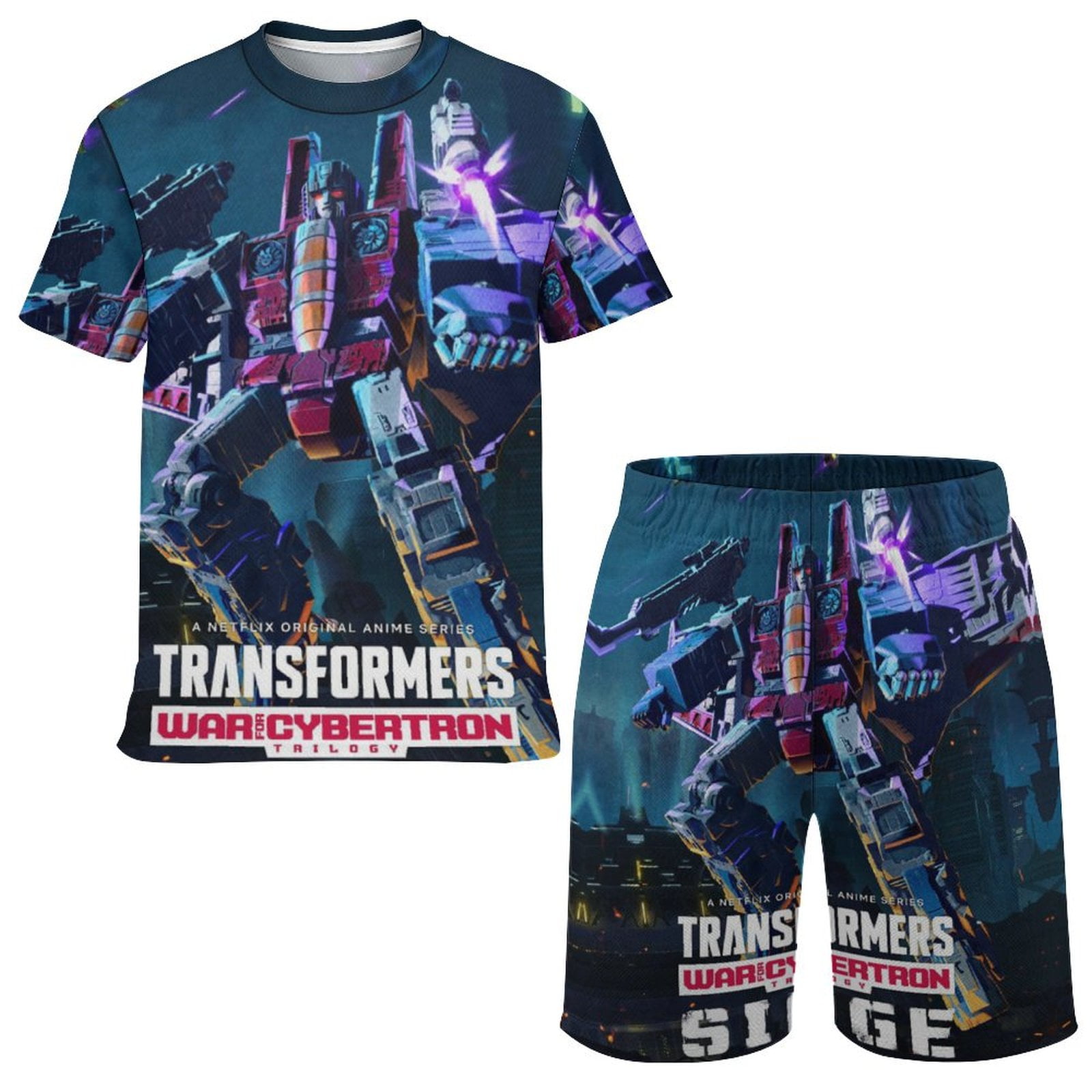 Transformers Boys Short Sleeve Mesh T-Shirt And Shorts Outfit Set ...
