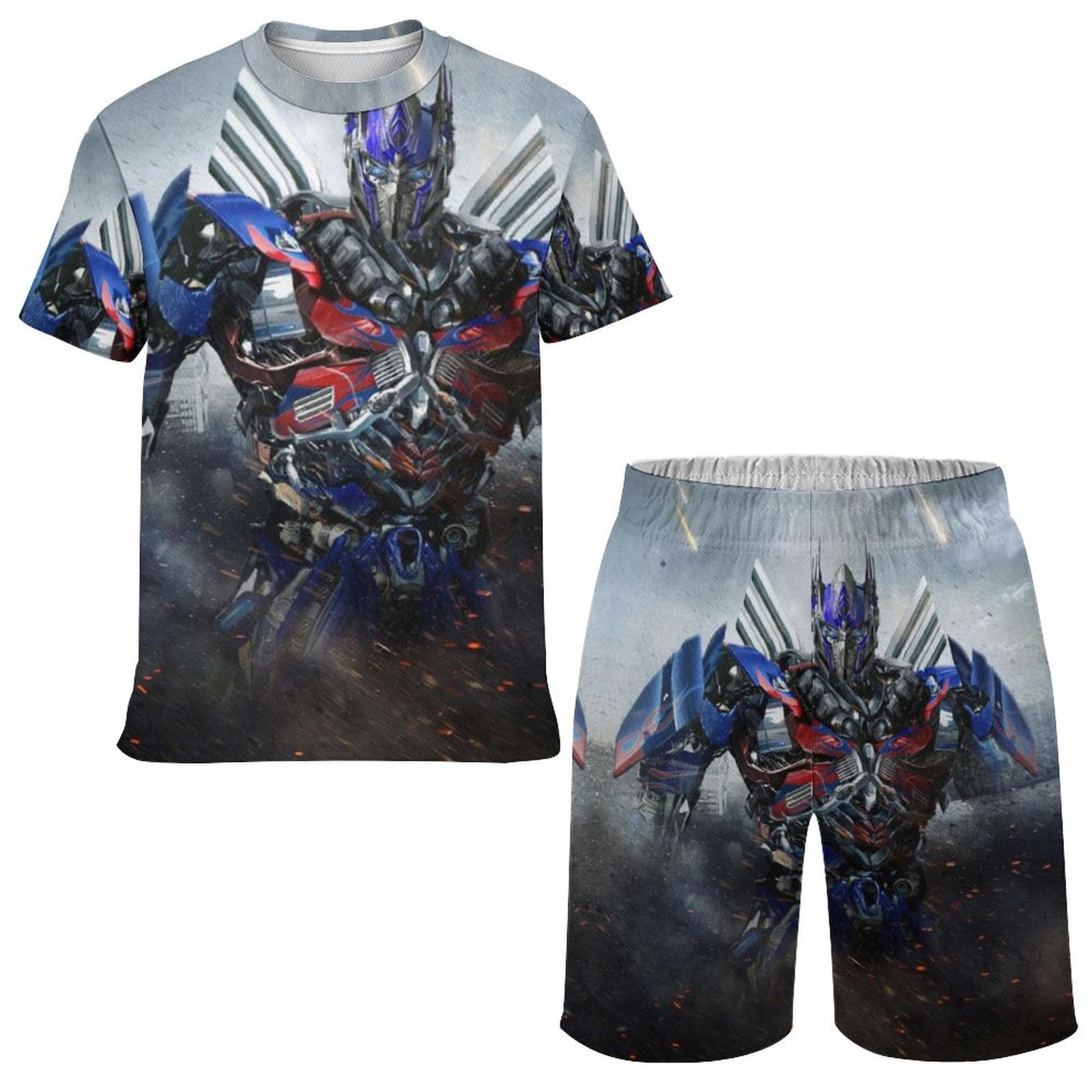 Transformers Boys Short Sleeve Mesh T-Shirt And Shorts Outfit Set ...