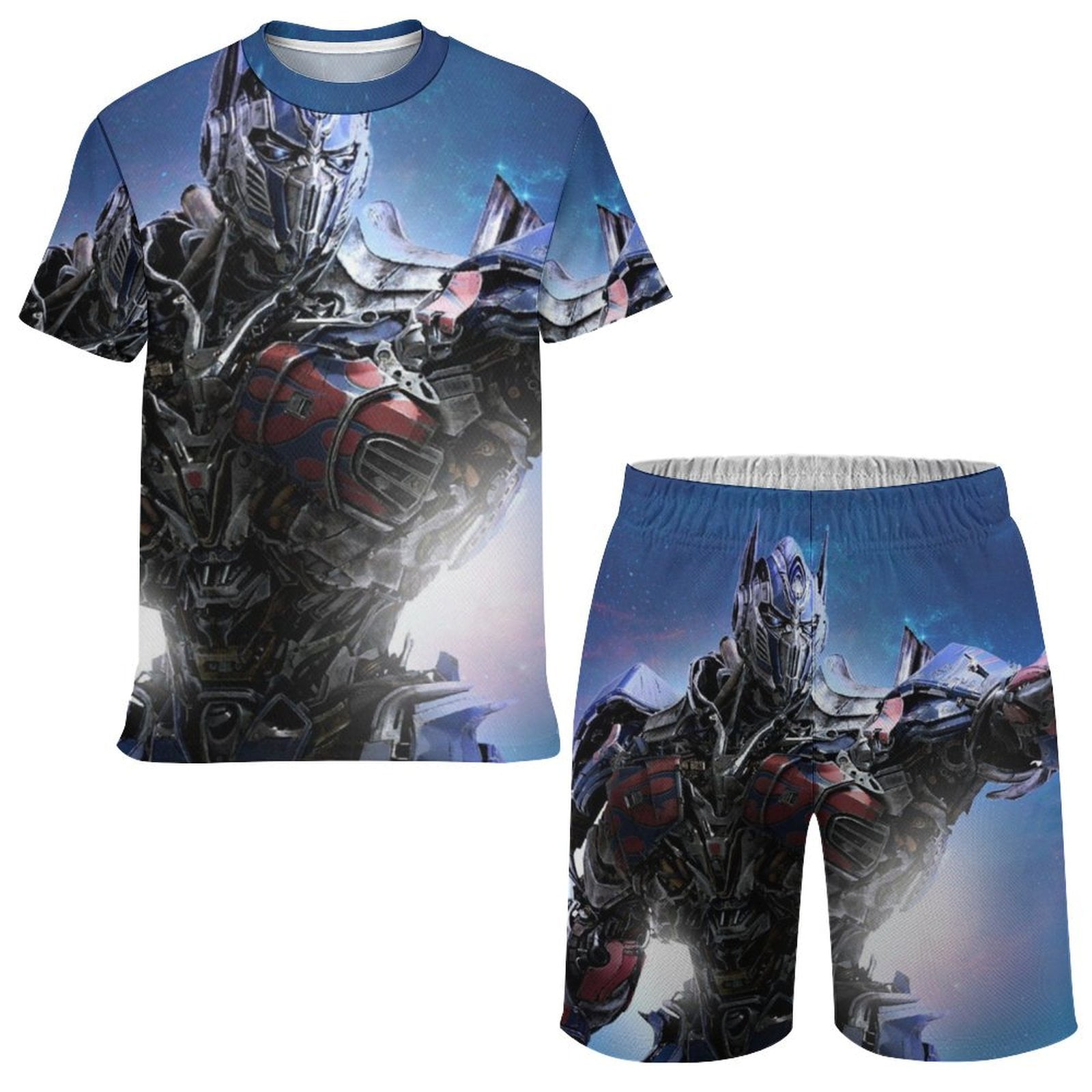 Transformers Boys Short Sleeve Mesh T-Shirt And Shorts Outfit Set ...
