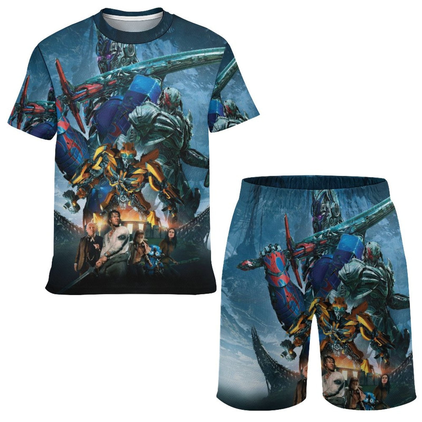 Transformers Boys Short Sleeve Mesh T-Shirt And Shorts Outfit Set ...