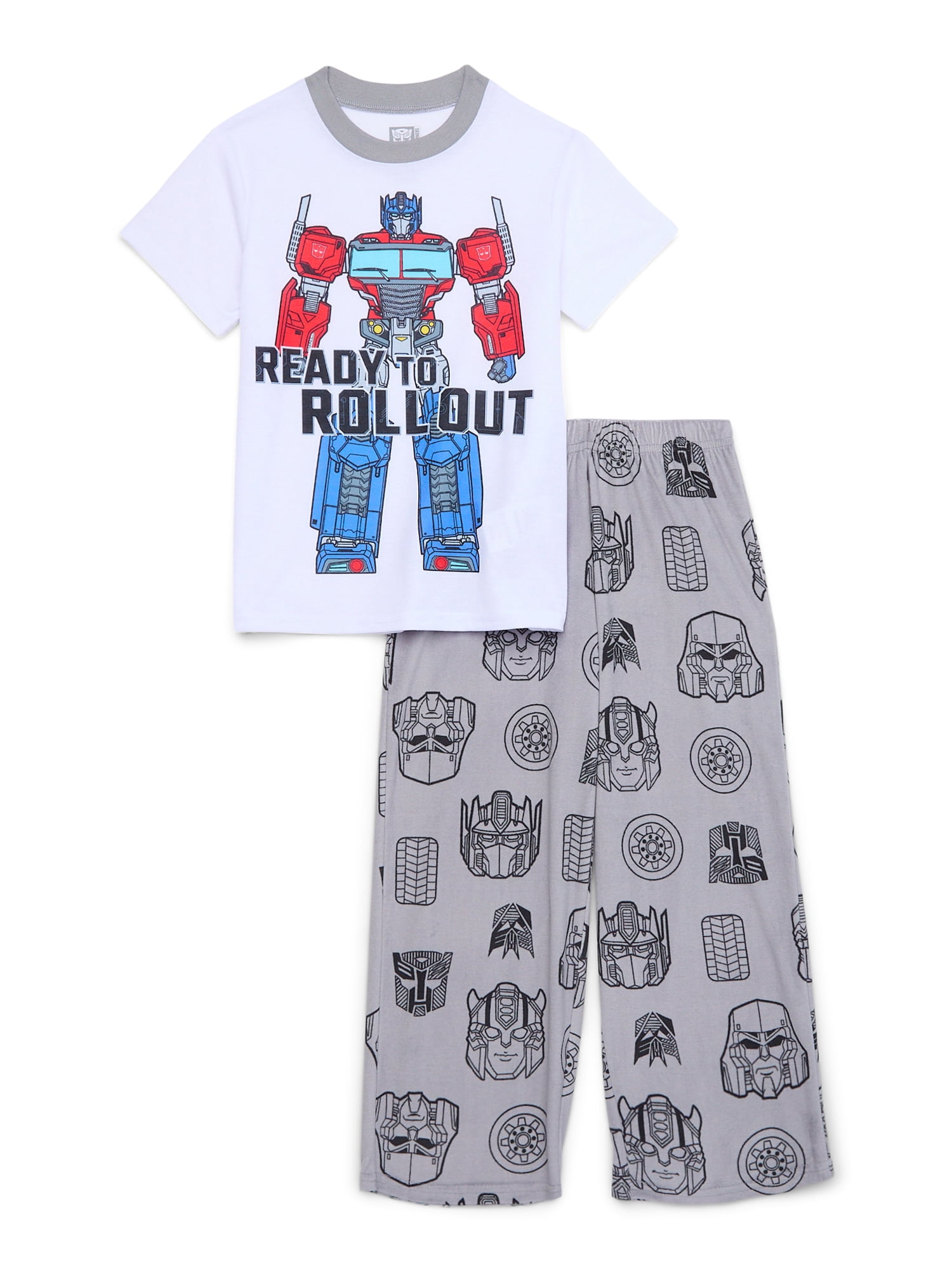 Transformers Boys Pajama Set - Short Sleeve Top & Sleep Pant - Walmart.com