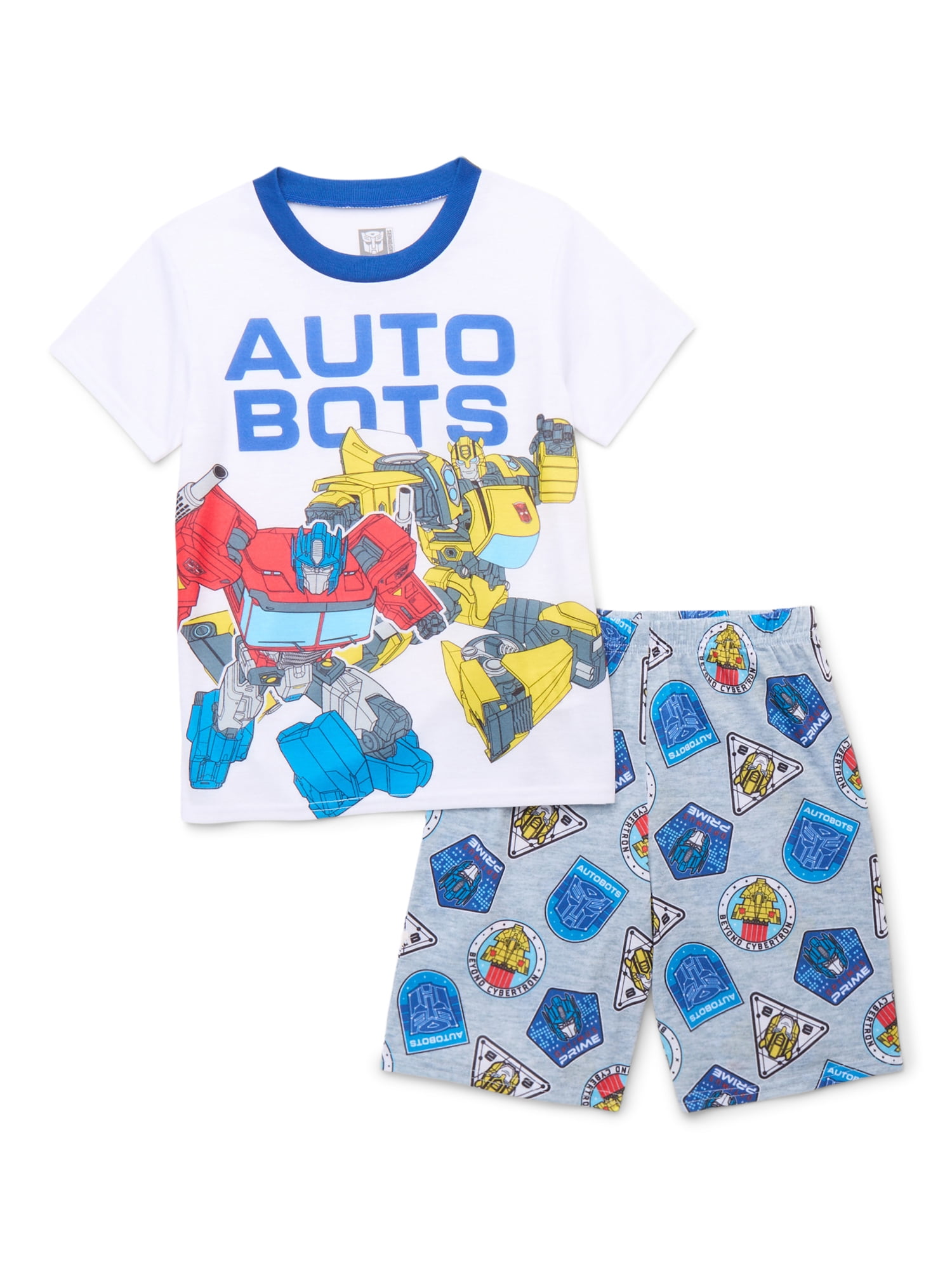 Transformers Boys' Tee and Shorts Pajama Set, 2-Piece, Sizes 4-12 ...