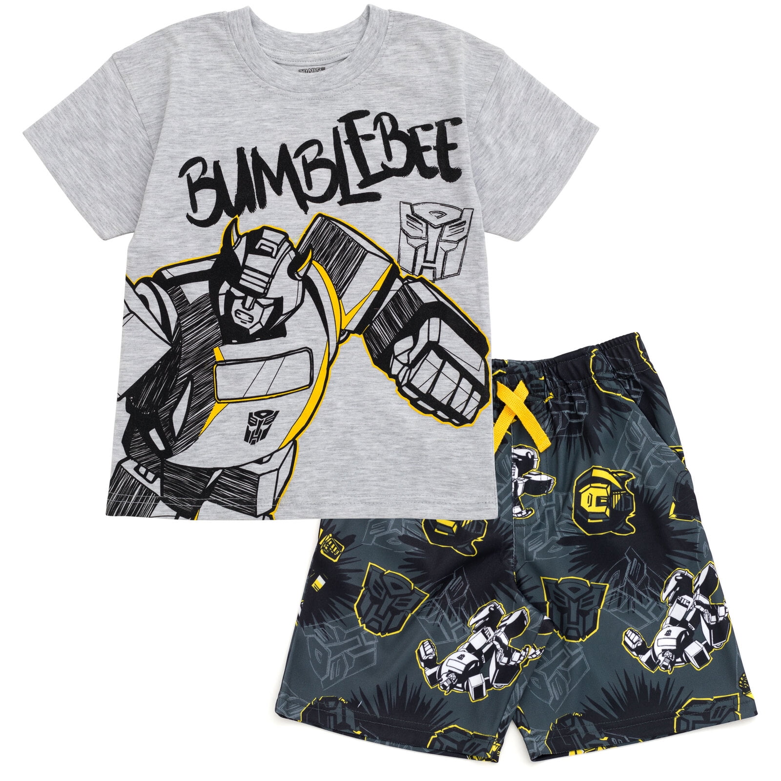 Transformers Bumblebee Little Boys Drop Shoulder T-Shirt and Shorts ...