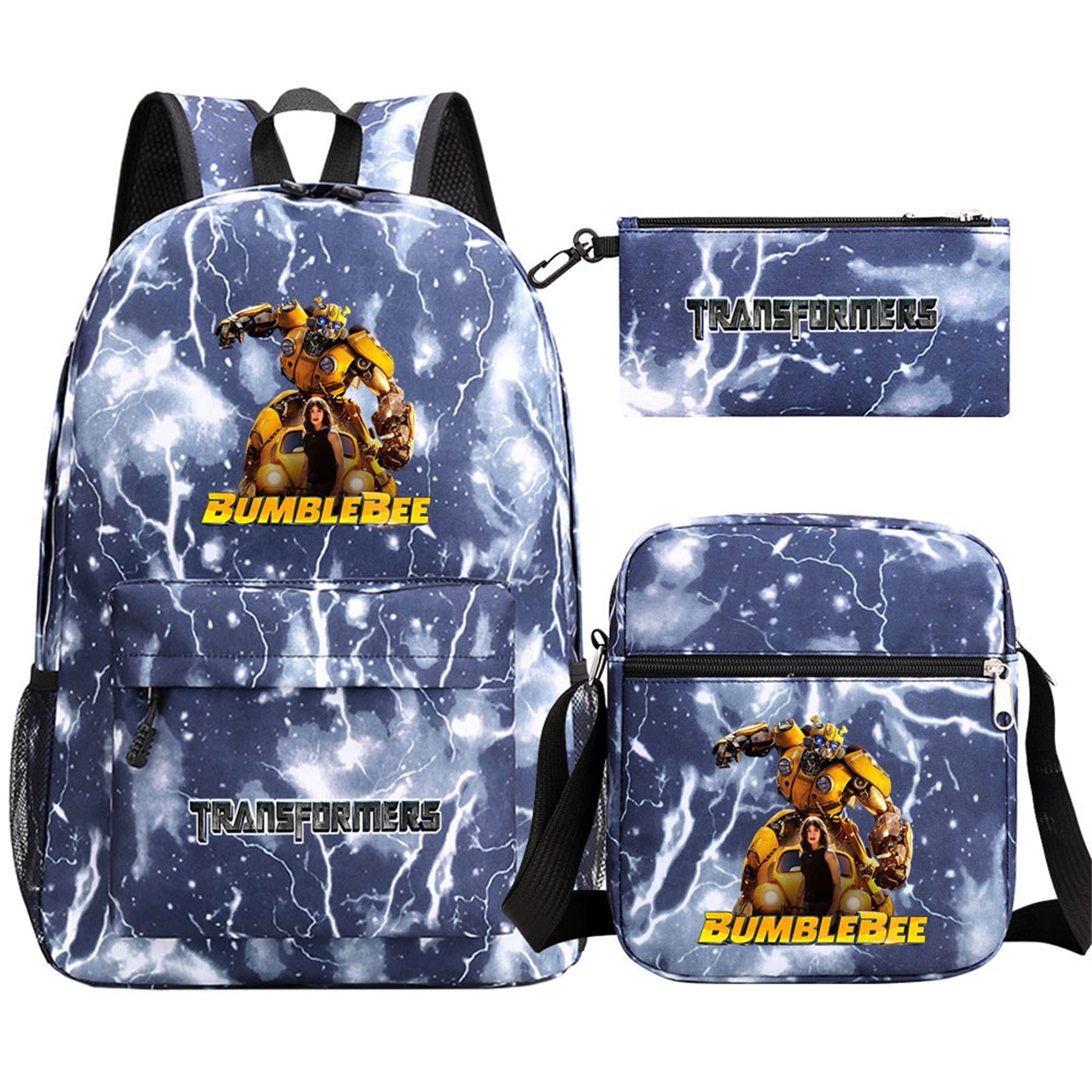 Transformers Bumblebee School Backpack 3pcs Set Waterproof Canvas ...
