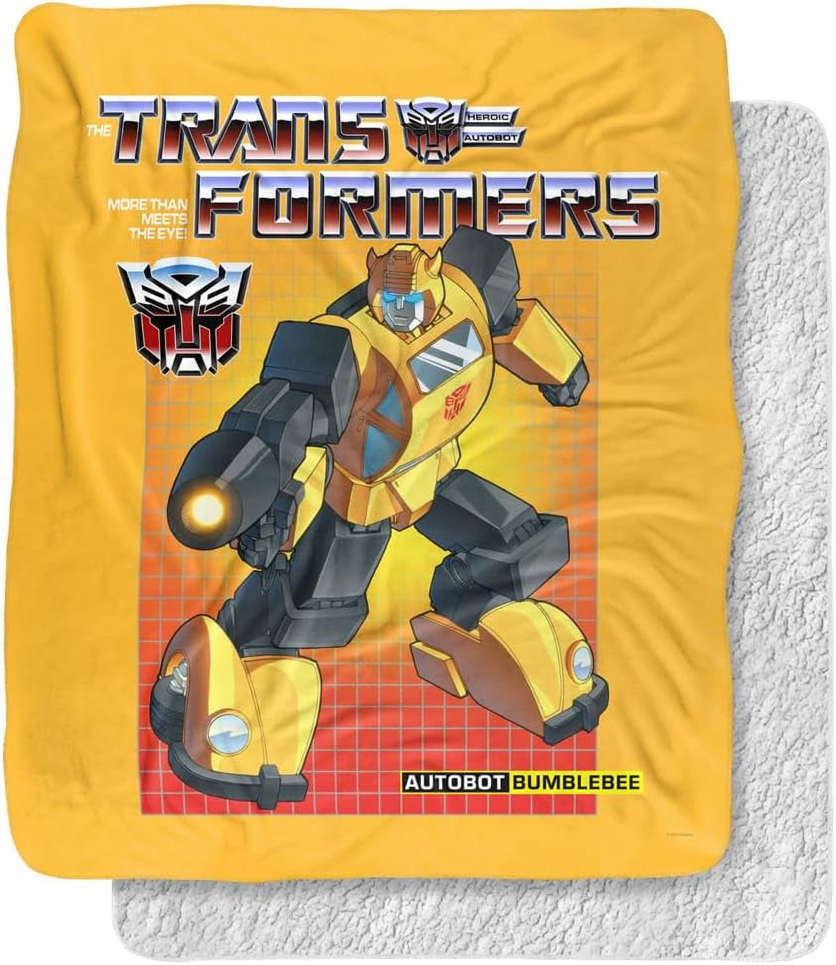 Transformers Bumblebee Silky Touch Sherpa Back Super Soft Throw Blanket ...