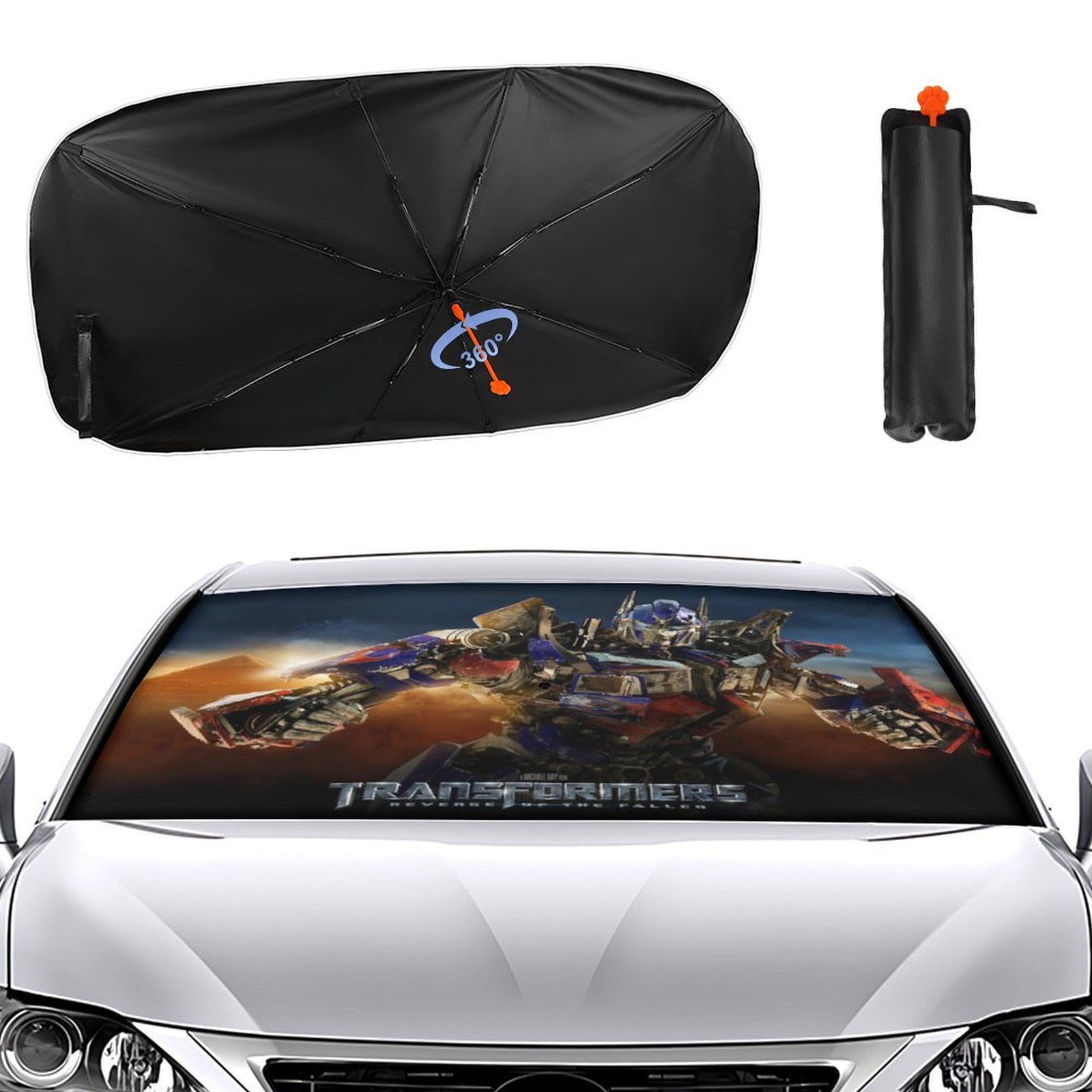 Transformers Car Windshield Sun Shade Umbrella, UV Protection & Heat ...