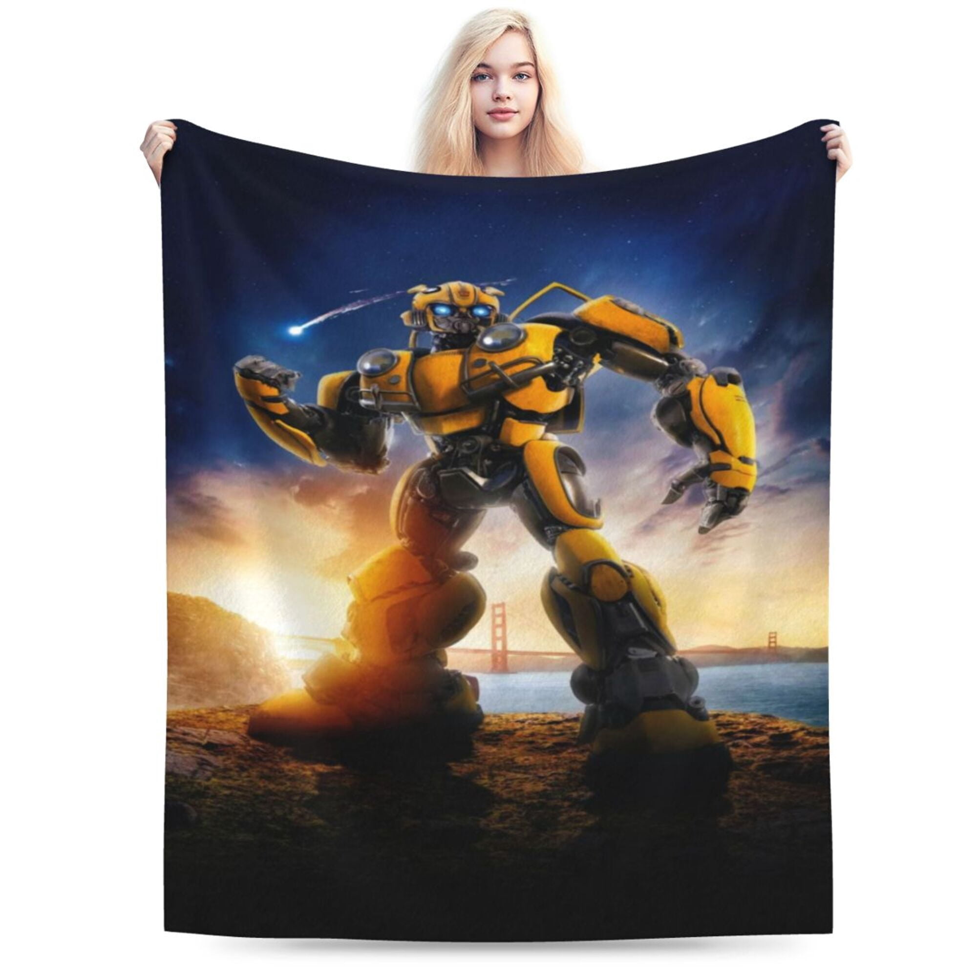Transformers Cartoon Flannel Blanket, Soft and Cozy Plush All Season ...