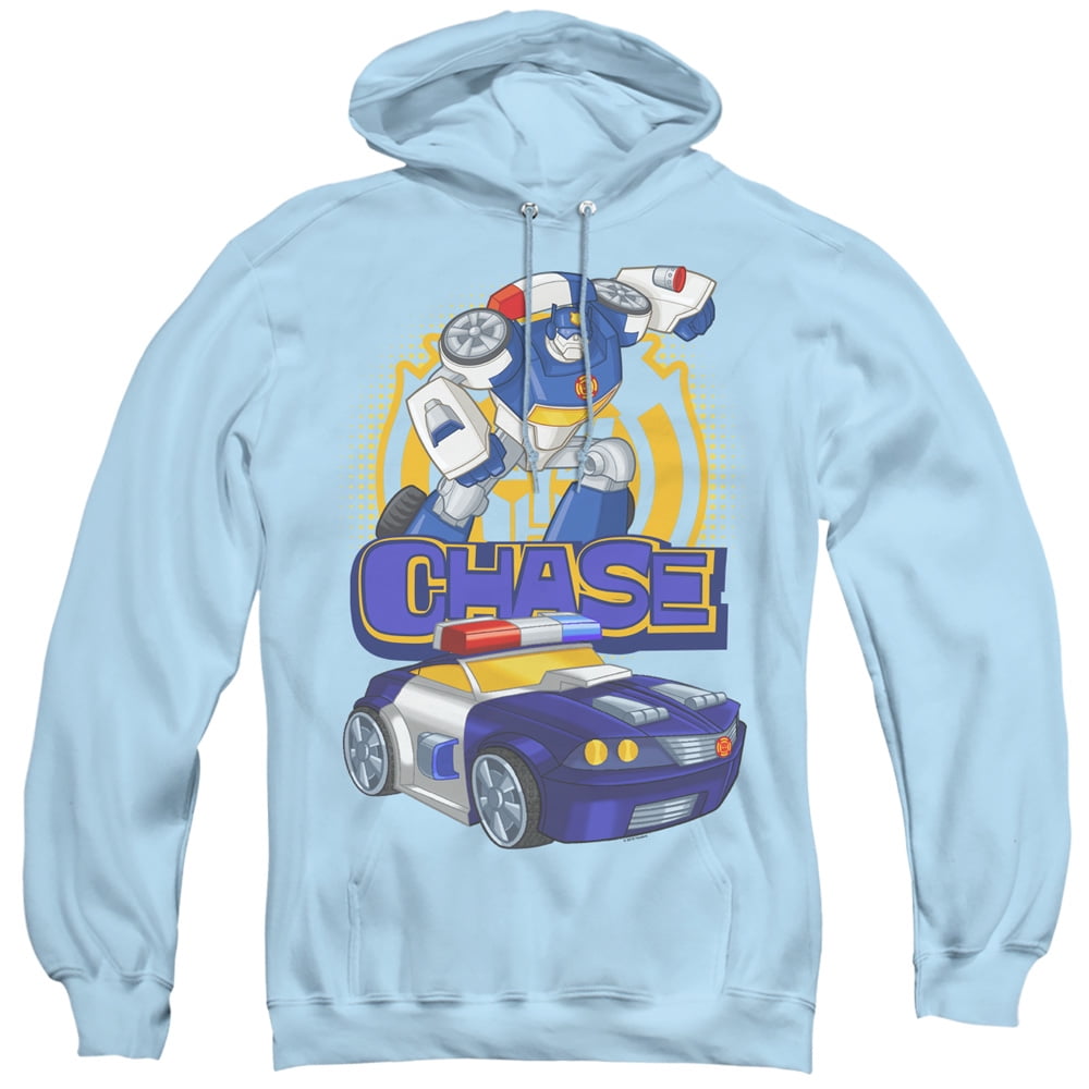 Transformers Chase Adult Pullover Hoodie Sweatshirt Light Blue ...