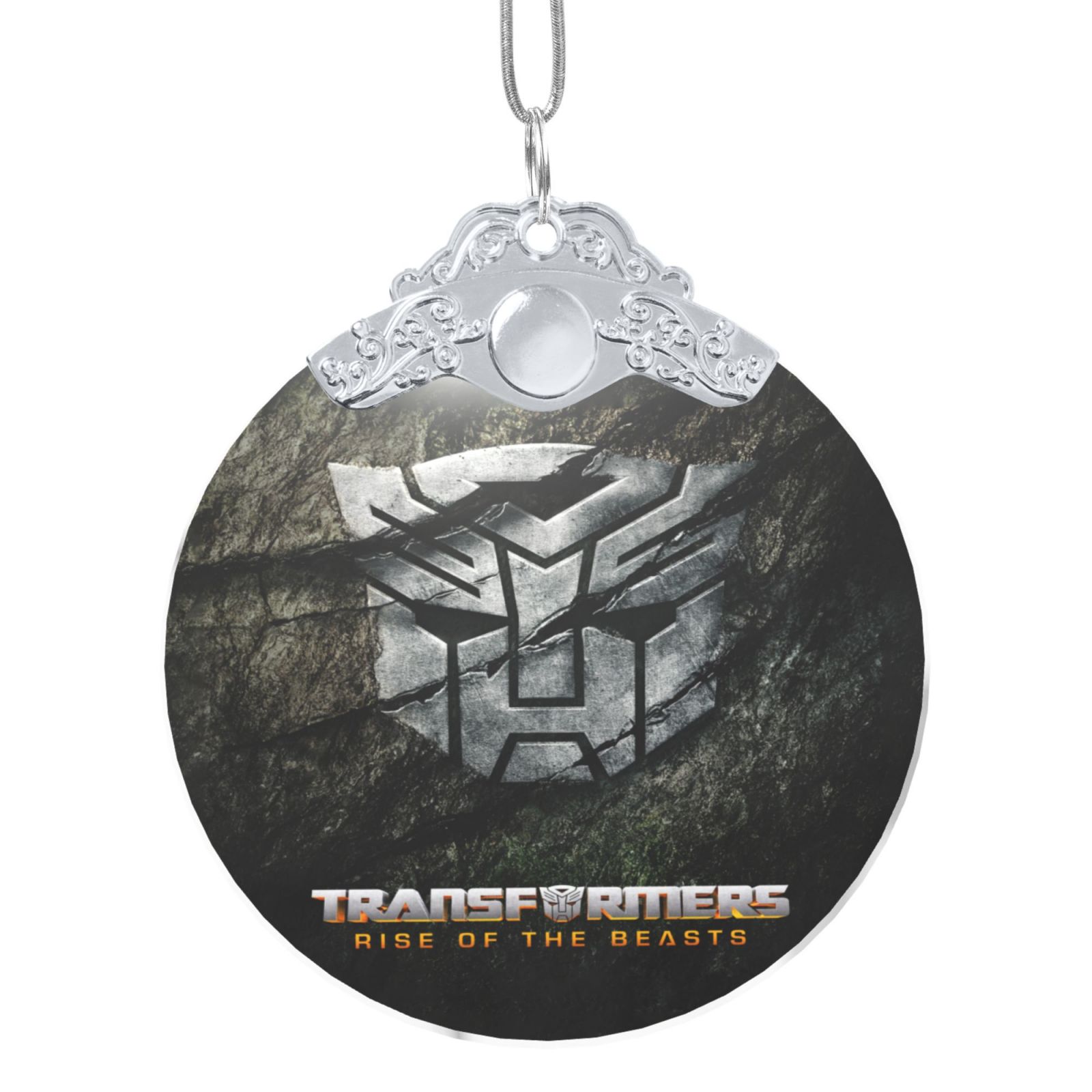 Transformers Christmas Tree Glass Round Pendant, Christmas Tree ...