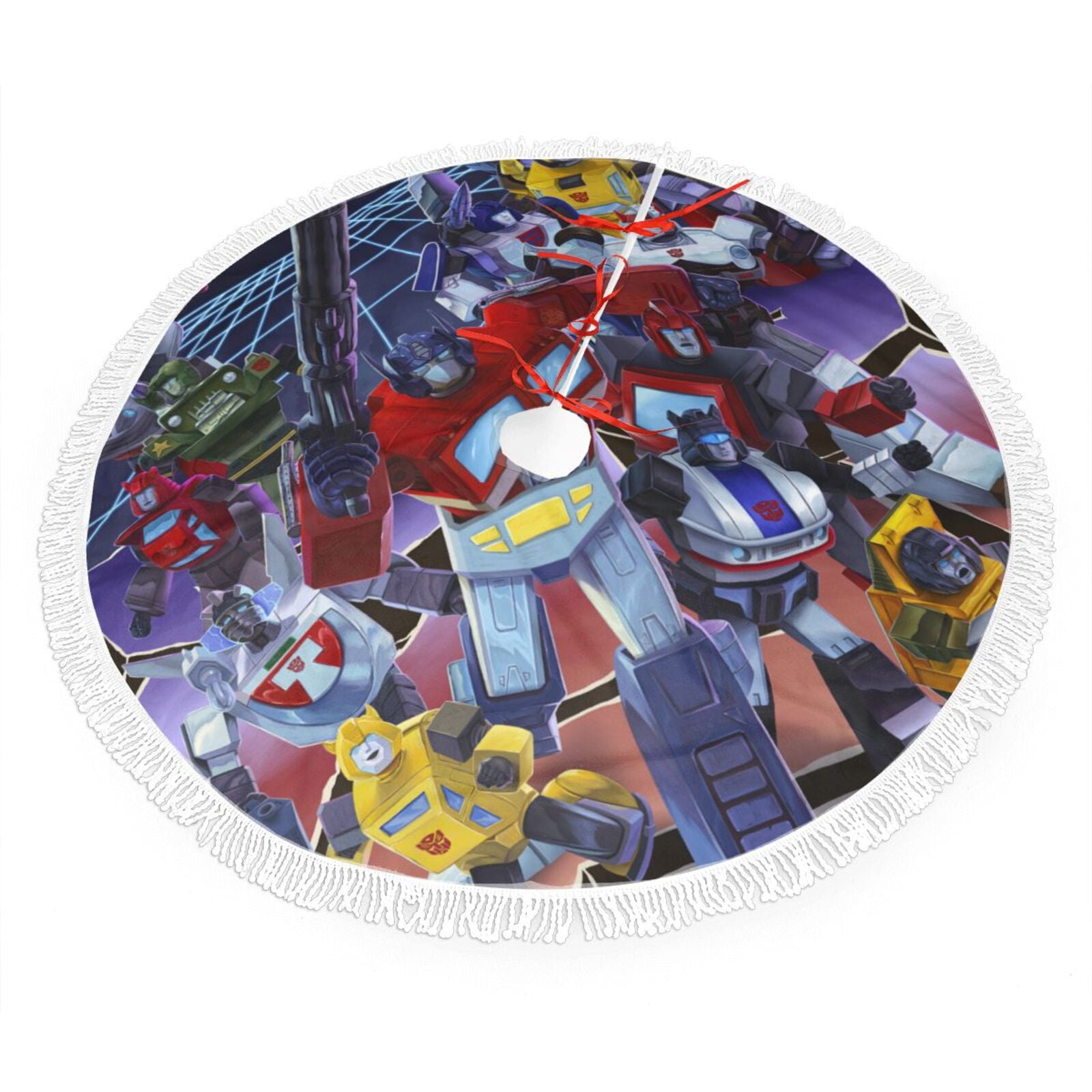 Transformers Christmas Tree Skirt, 48" Xmas Tree Skirts Mat, Winter ...