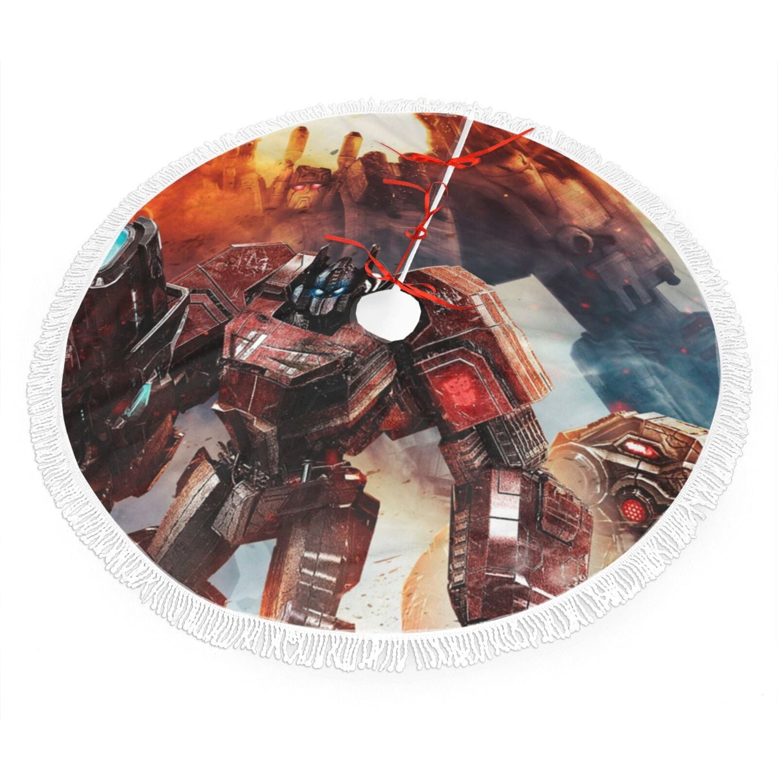 Transformers Christmas Tree Skirt, 48" Xmas Tree Skirts Mat, Winter ...