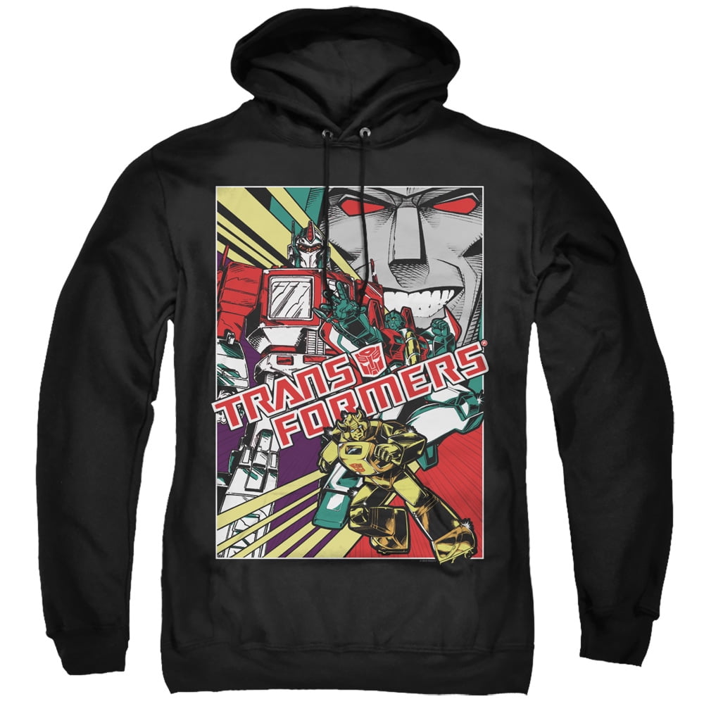 Transformers Comic Poster Adult Pullover Hoodie Sweatshirt Black ...
