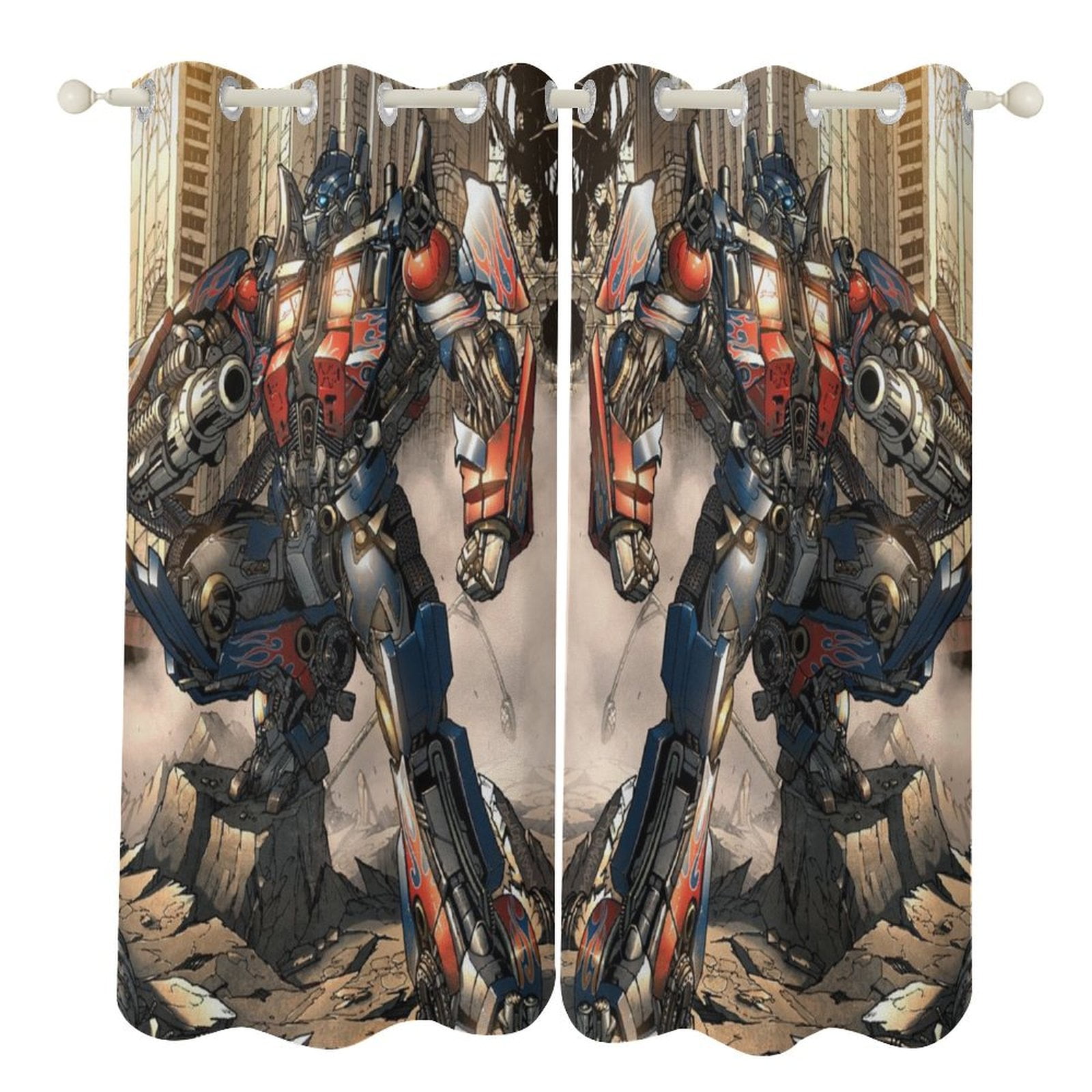 Transformers Curtains for Boys Bedroom Cartoon Blackout Window Curtains ...
